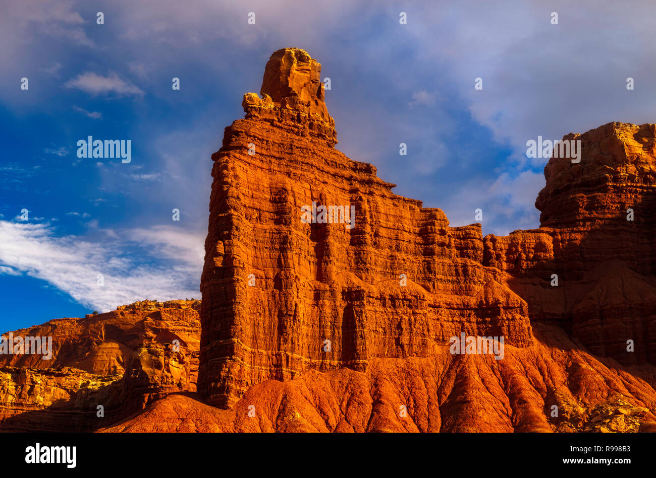 Chimney Rock, Capitol Reef National Park, Torrey, Utah USA Stock Photo ...