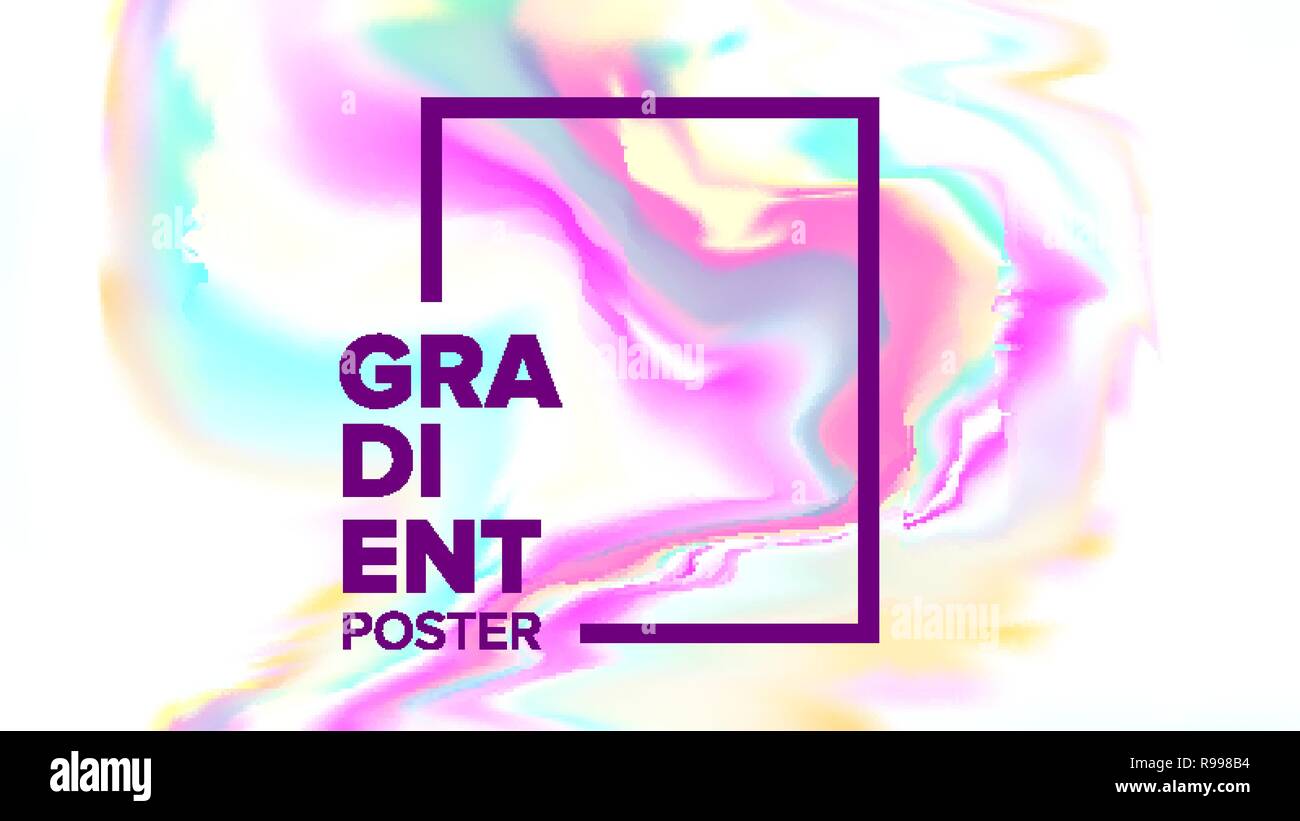 Gradient Fluid Background Vector. Poster Composition. Annual Report ...
