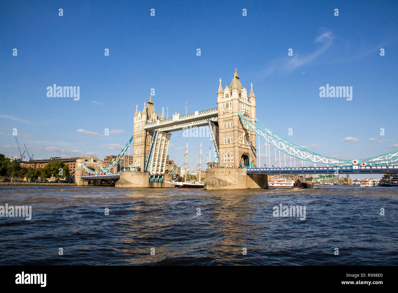 LONDON, UK - SEPTEMBER 1, 2018. View of Tower Bridge on the River ...