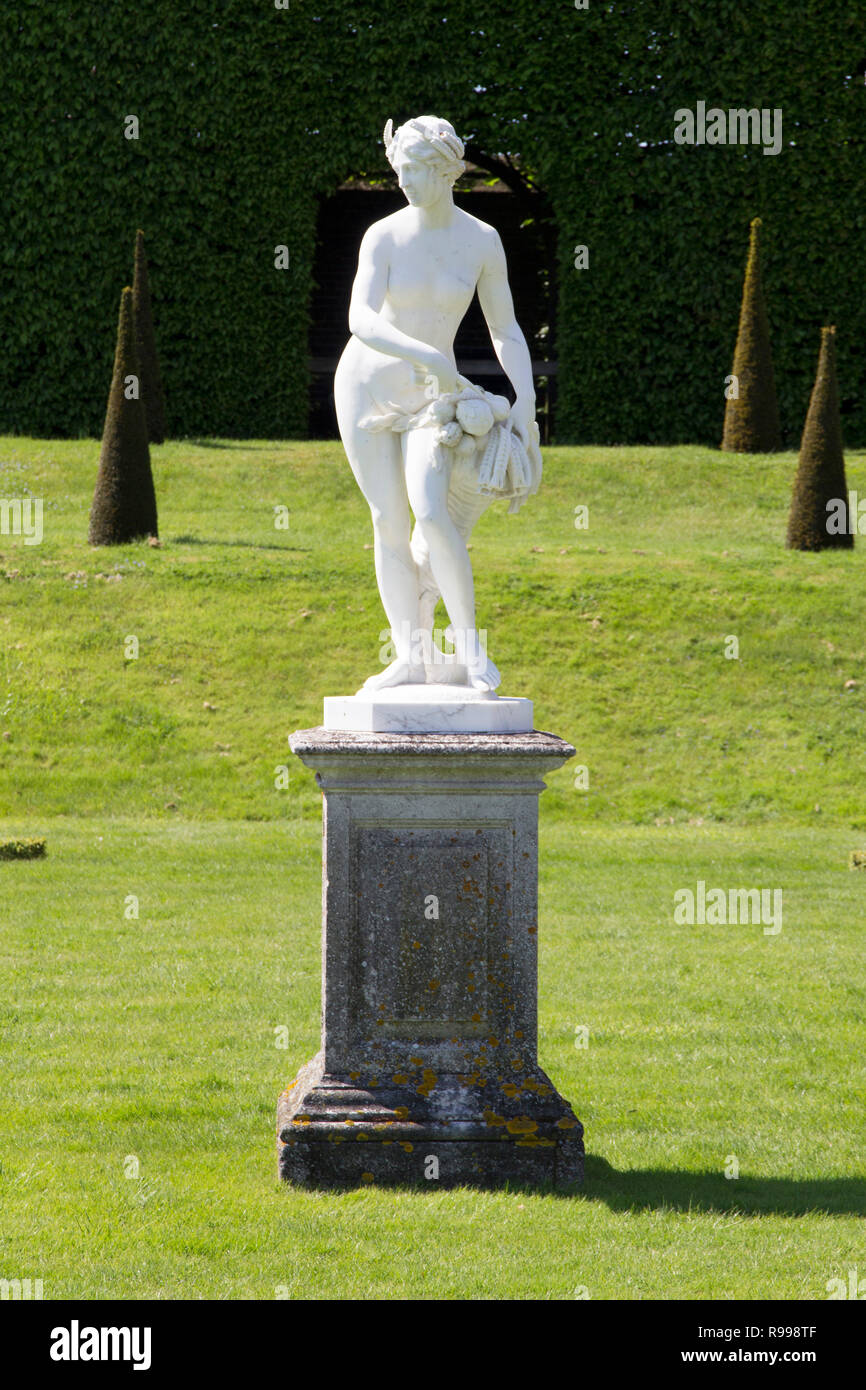 LONDON, UK - May 11, 2018. Statue in the grounds of Hampton Court ...