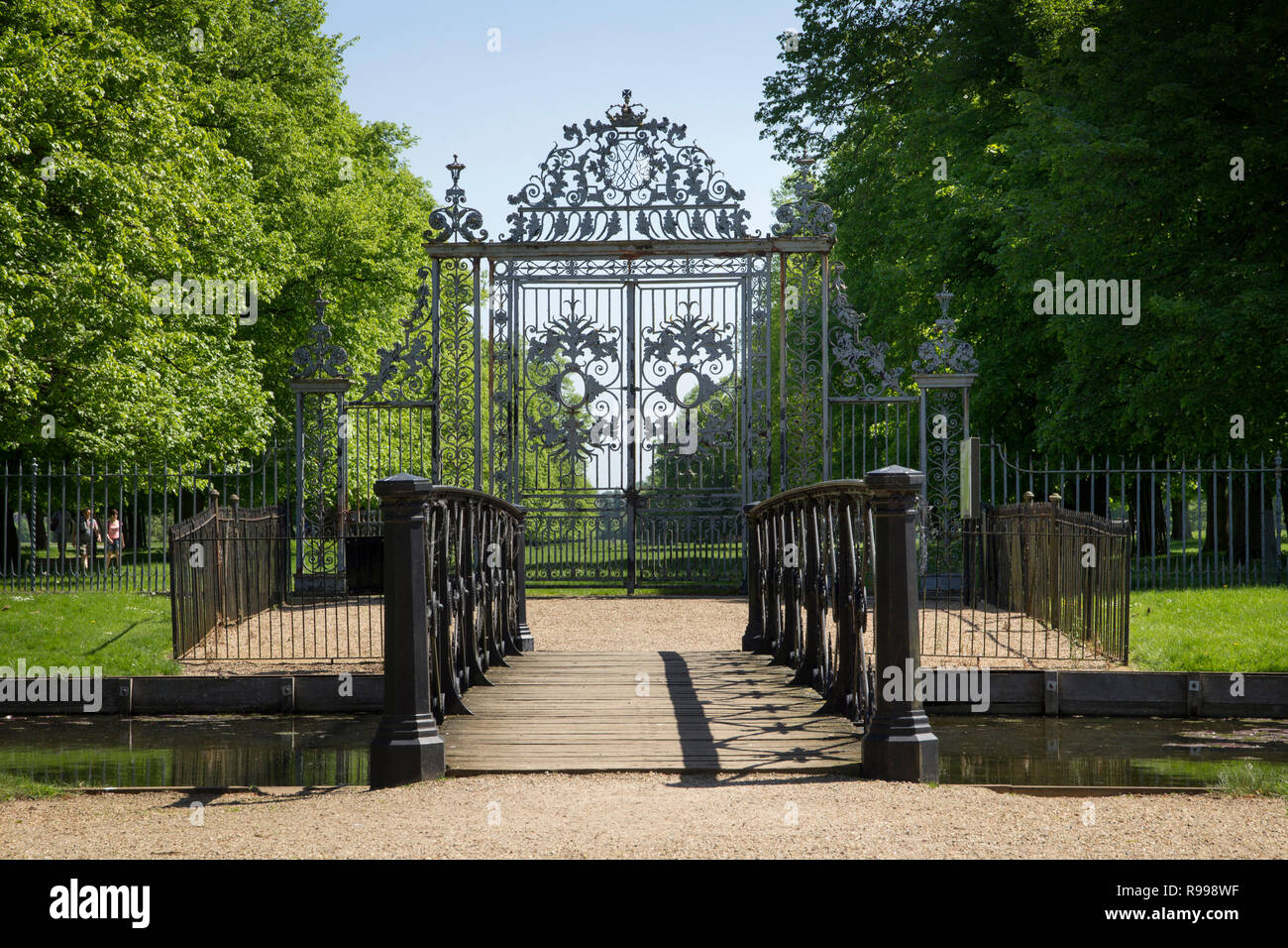 LONDON, UK - May 11, 2018. Gate at Hampton Court Palace which was ...