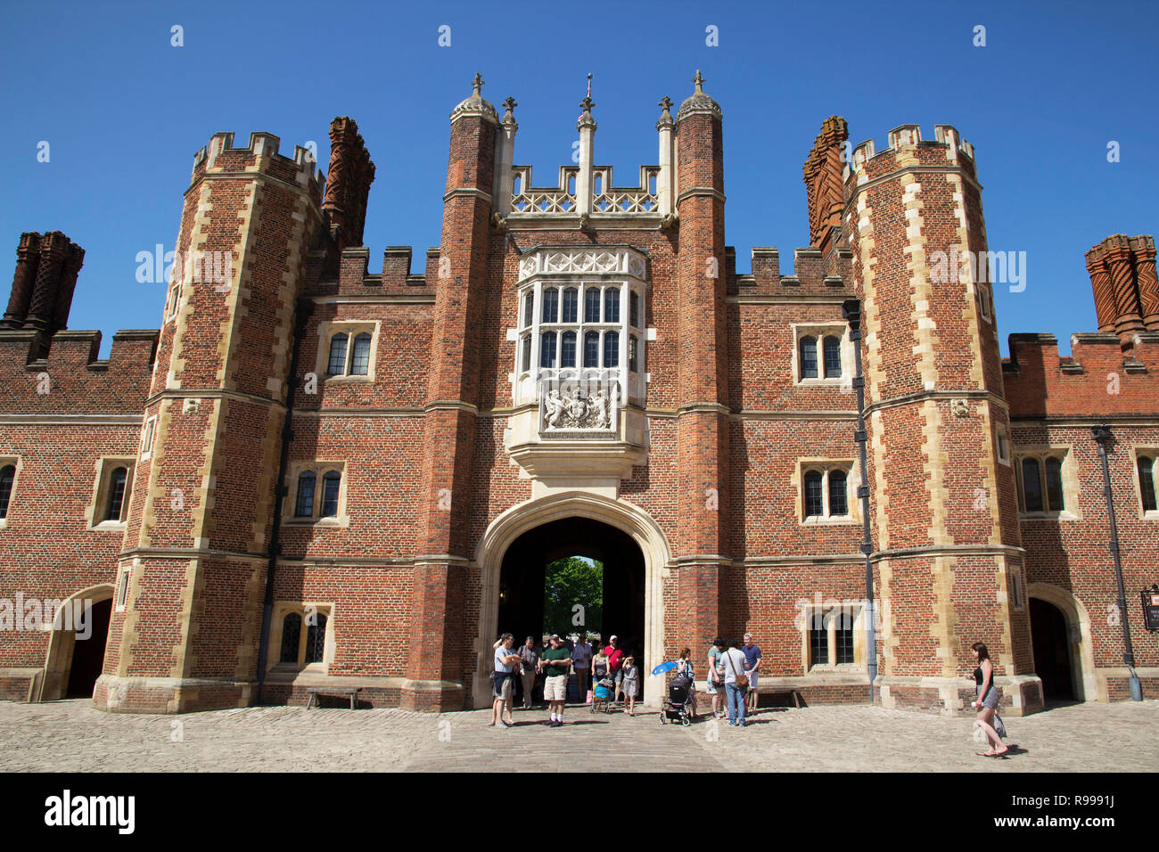 LONDON, UK - May 11, 2018. Hampton Court Palace which was originally ...