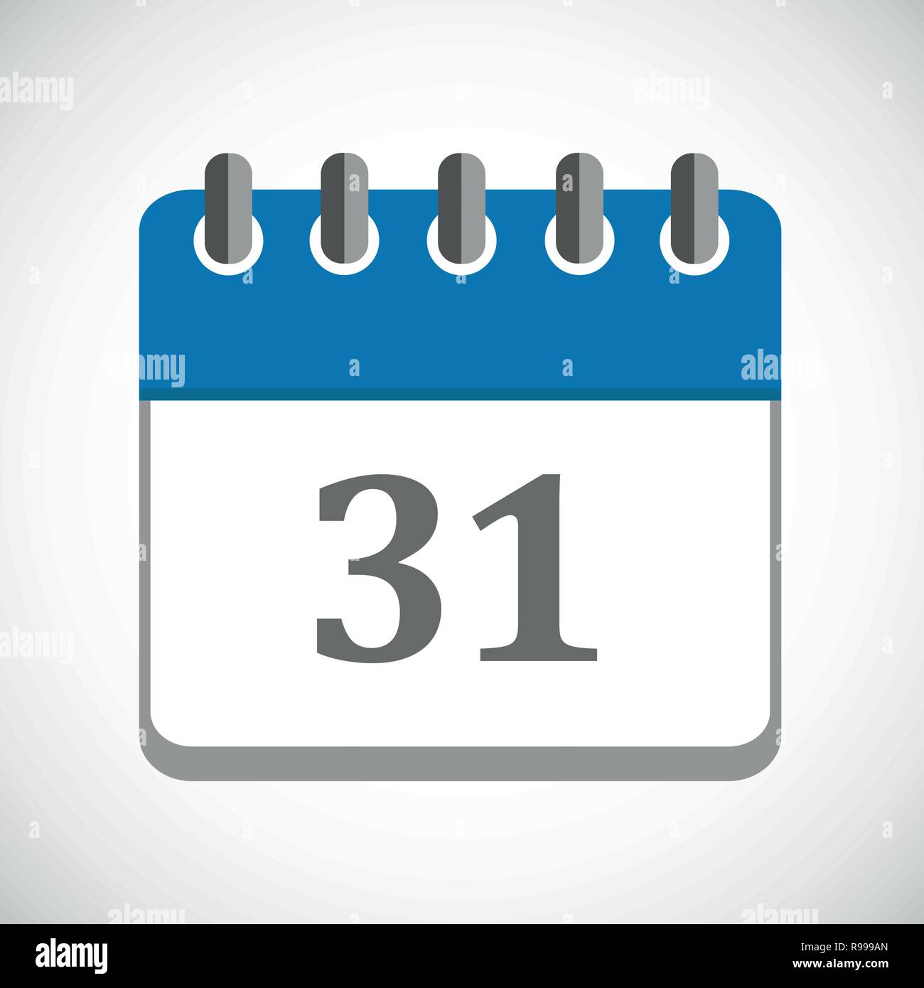 vector illustration of blue calendar 31 icon EPS10 Stock Vector Image ...