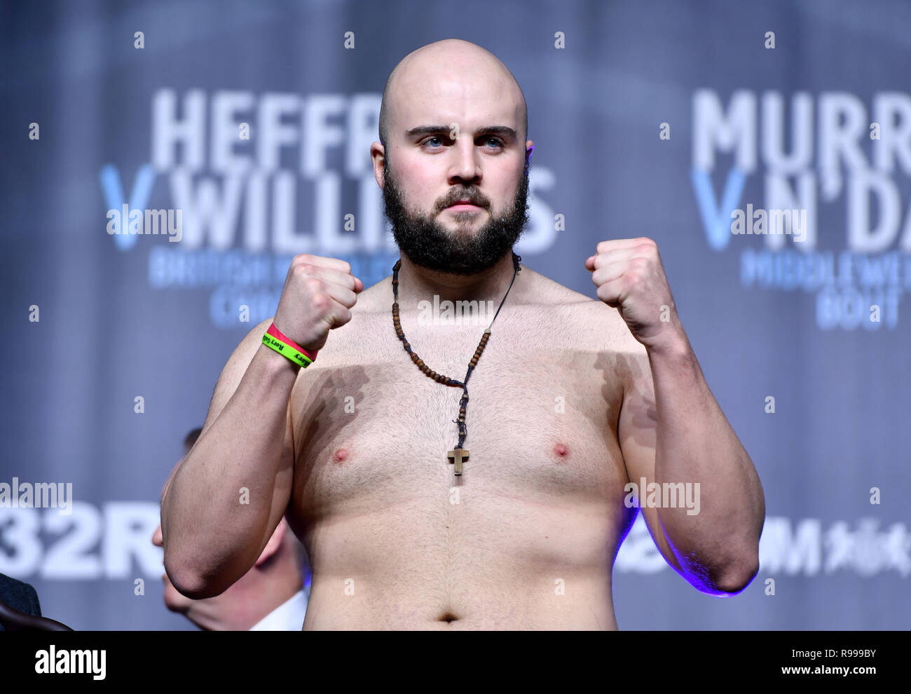 Nathan Gorman during the weigh in at Manchester Central Stock Photo - Alamy