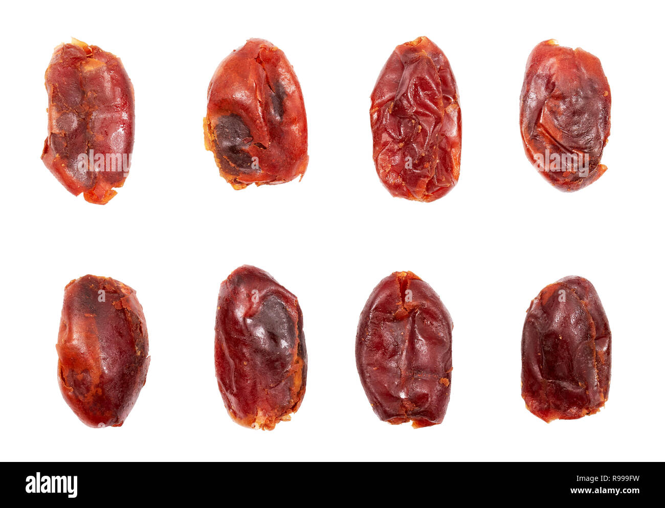 Close up picture of dried dates isolated on white background Stock ...