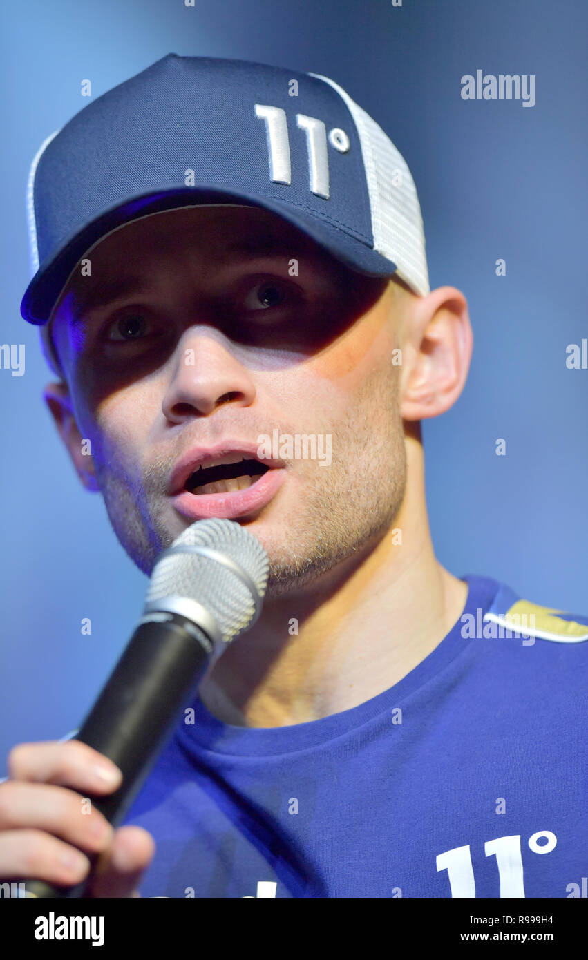 Carl Frampton during the weigh in at Manchester Central Stock Photo - Alamy