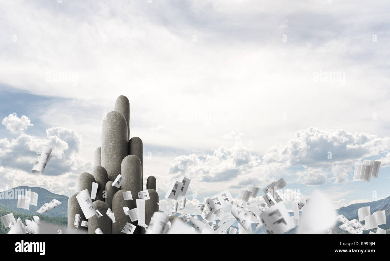 Multiple stone columns with breathtaking landscape Stock Photo - Alamy