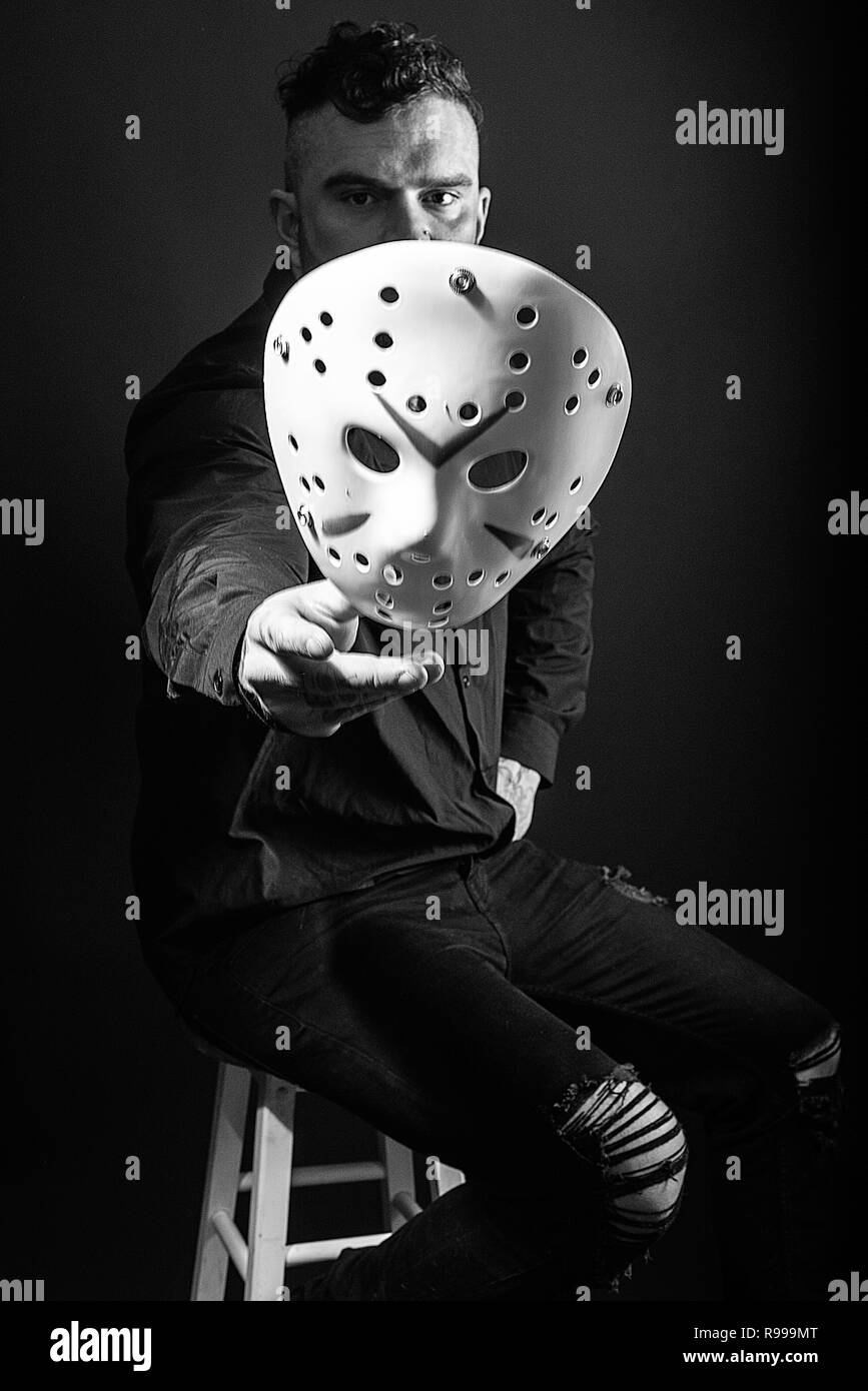 Person mask lifestyle Black and White Stock Photos & Images - Alamy