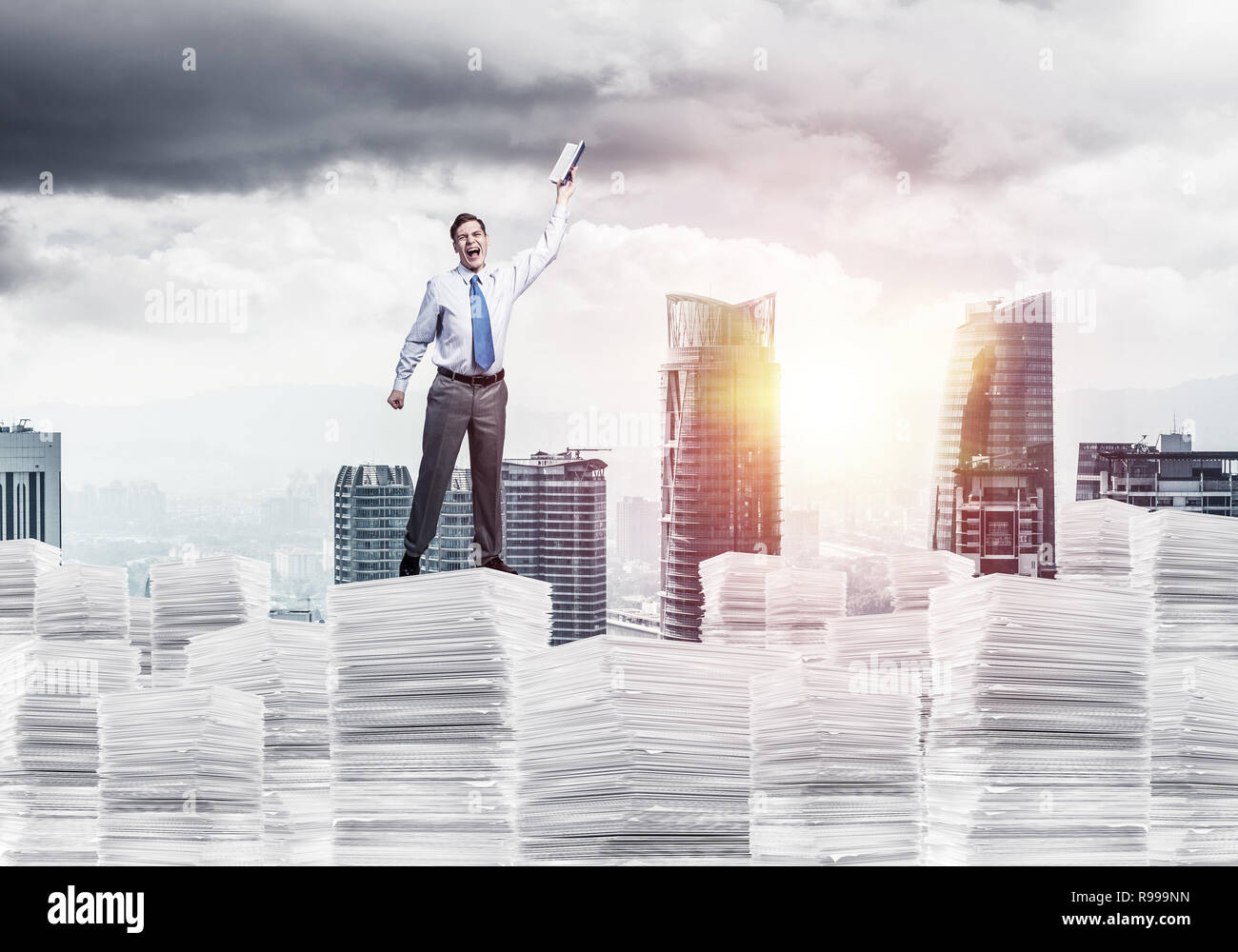 Study hard to become successful businessman Stock Photo - Alamy