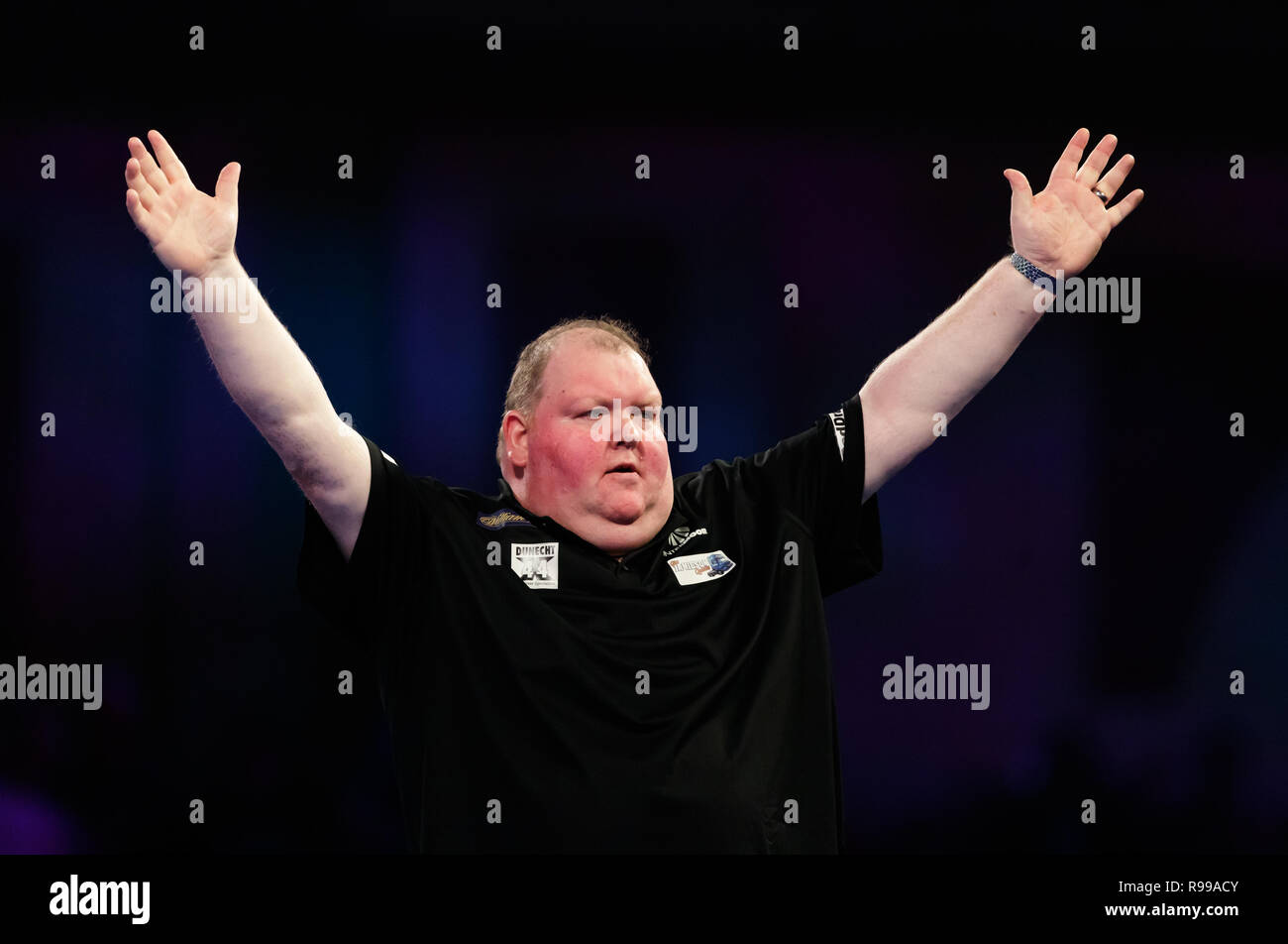 John Henderson celebrates defeating Gabriel Clemens during day nine of ...