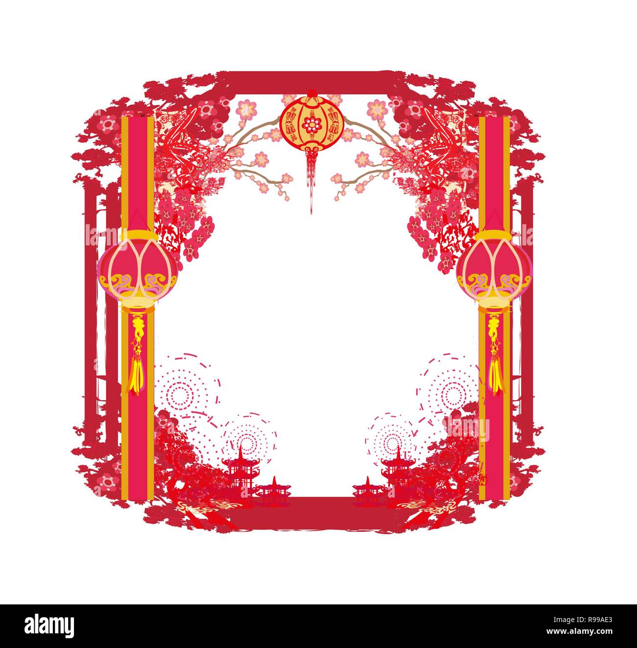 Mid-Autumn Festival for Chinese New Year frame Stock Vector Image & Art ...