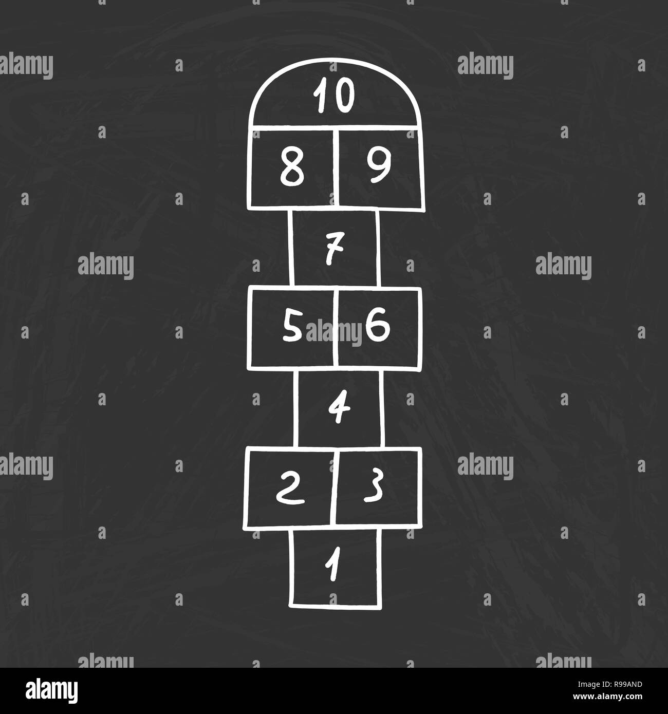 Hopscotch - active leisure game for kids fun Stock Vector Image & Art ...