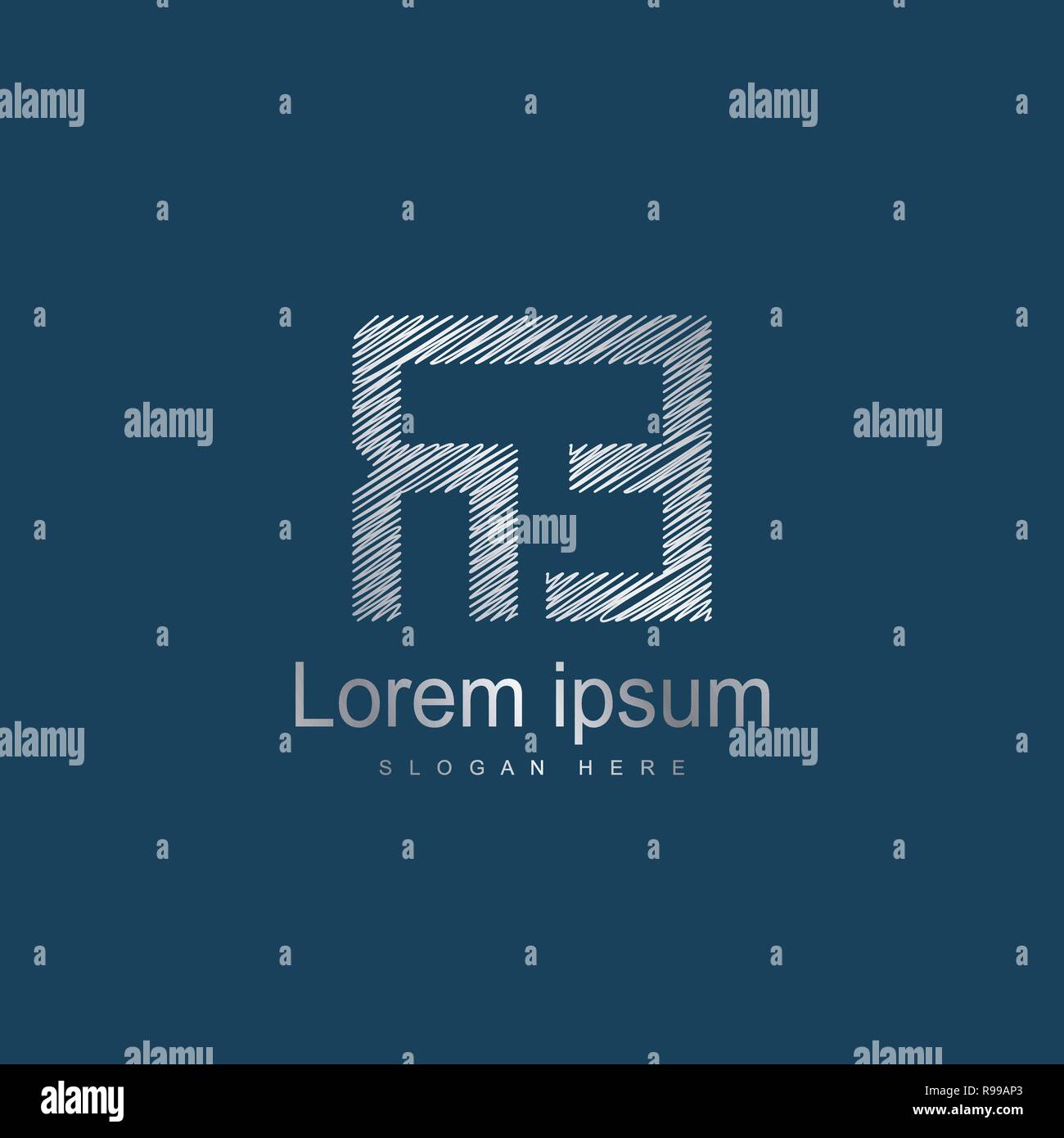 Initial Letter RE Logo Template Vector Design. Silver letter logo Stock ...