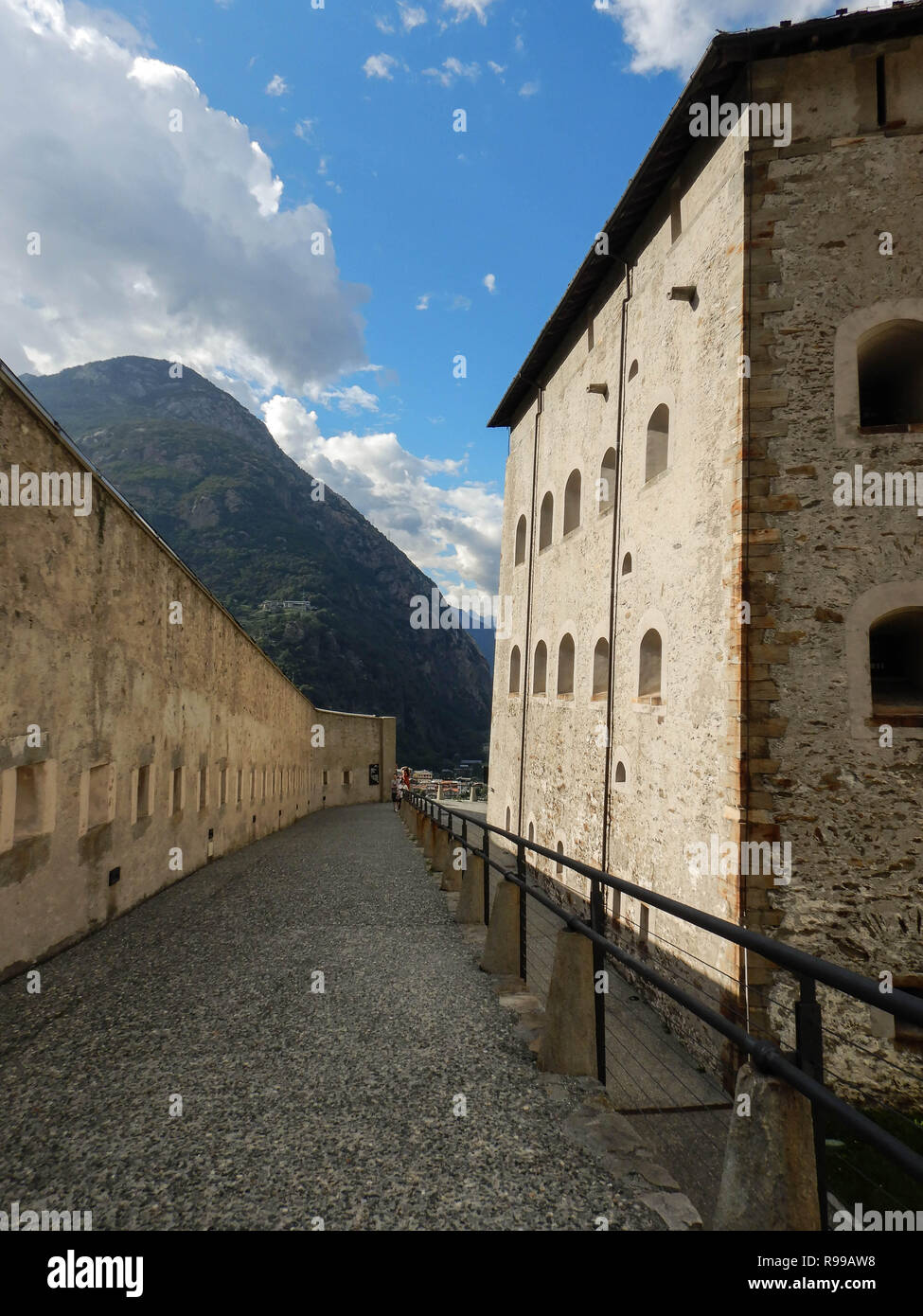 Building of the Bard Fort, Bard, Aosta Valley - Italy Stock Photo - Alamy