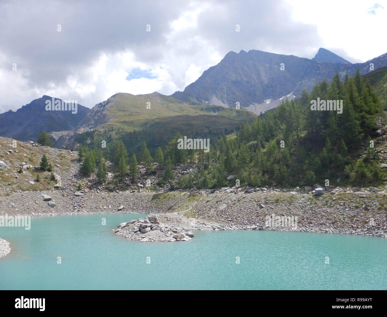 Veny Valley, Val d'Aosta - Italy. Lake Miage Stock Photo - Alamy