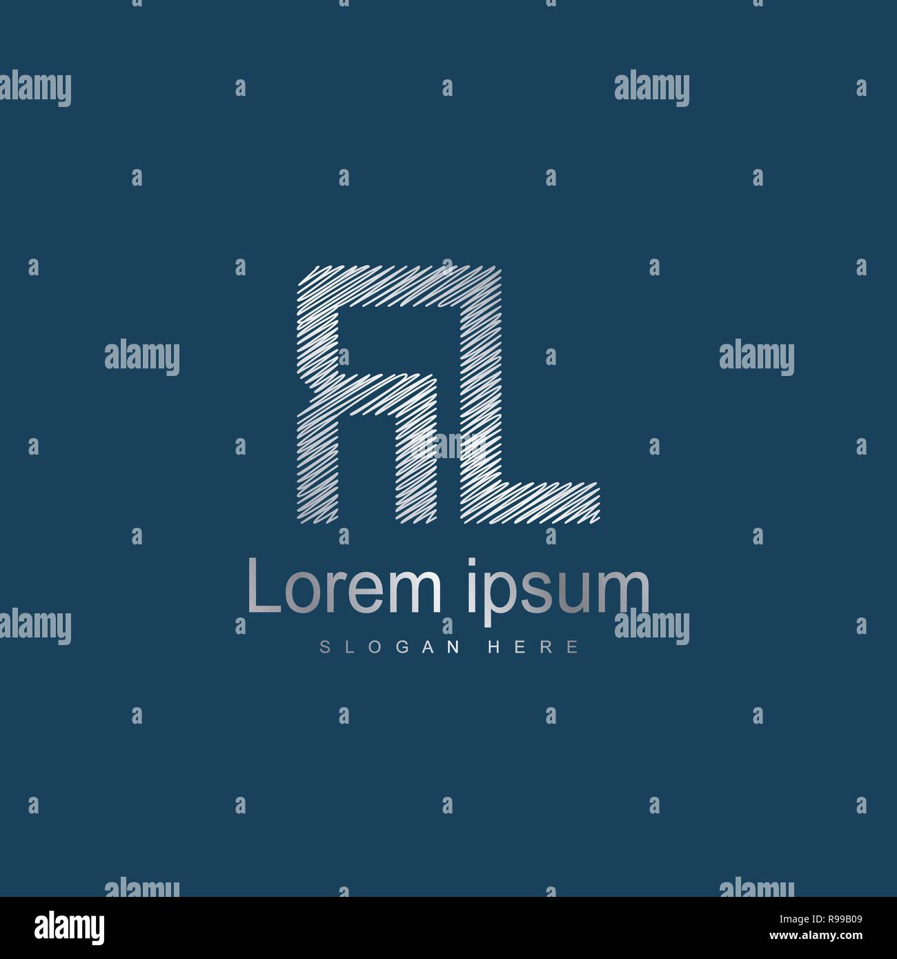 Initial Letter RL Logo Template Vector Design. Silver letter logo Stock Vector Image & Art - Alamy