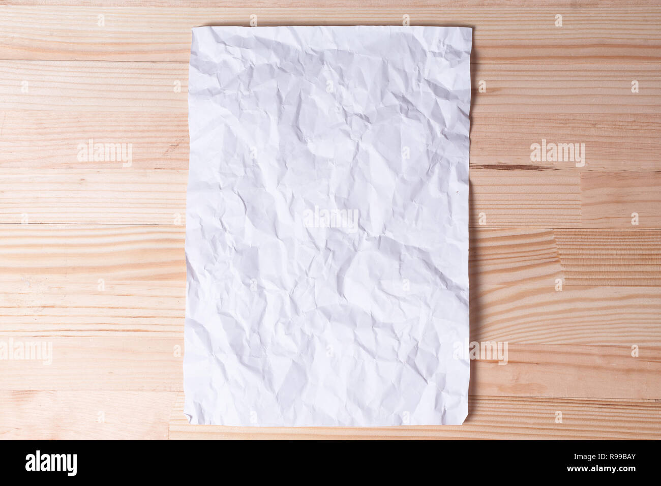 Crumpled old paper letter pen natural light wooden background Stock ...