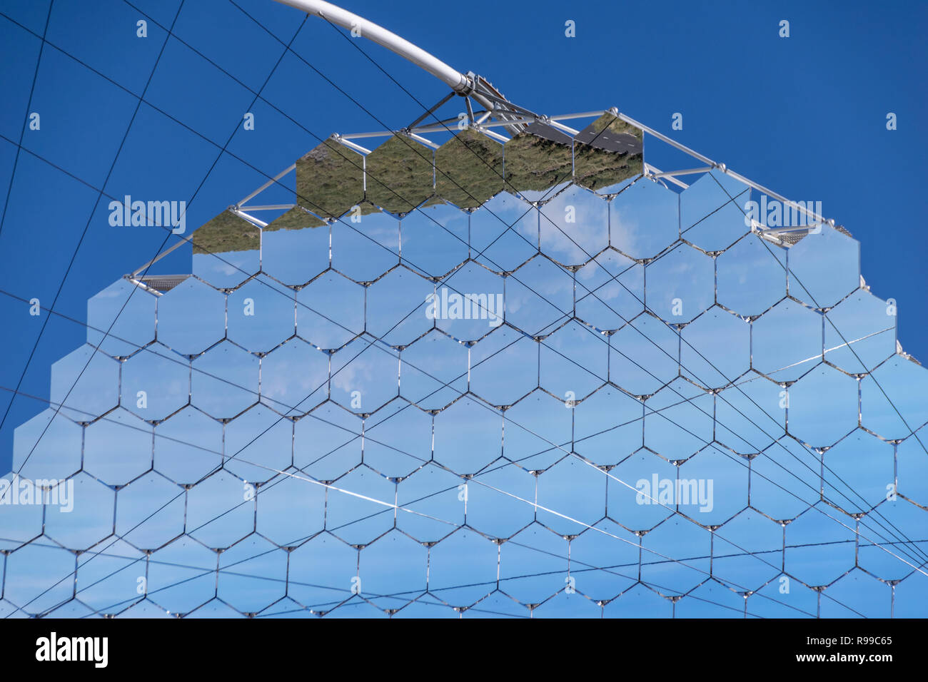 Landscape reflections in the mirror of the MAGIC telescope observatory ...