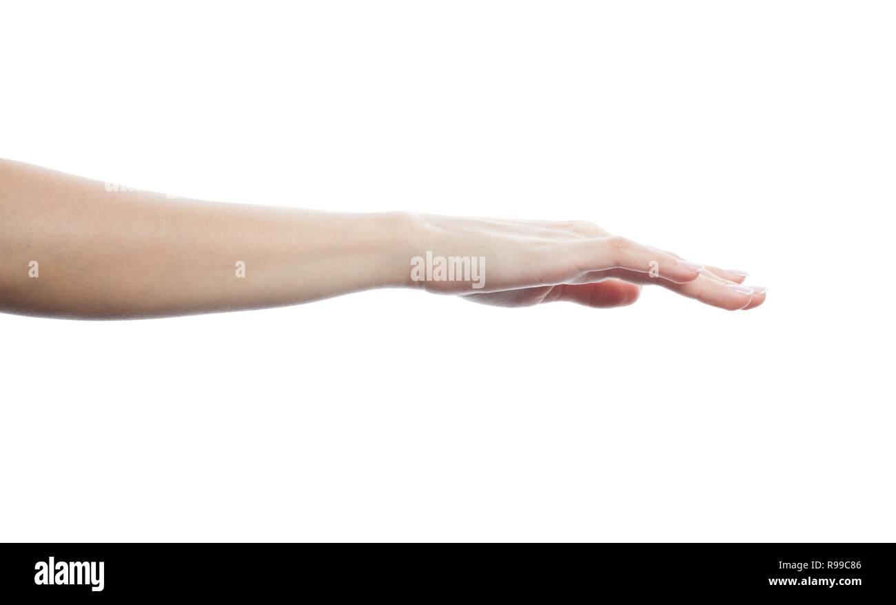 One hand isolated on white background Stock Photo - Alamy