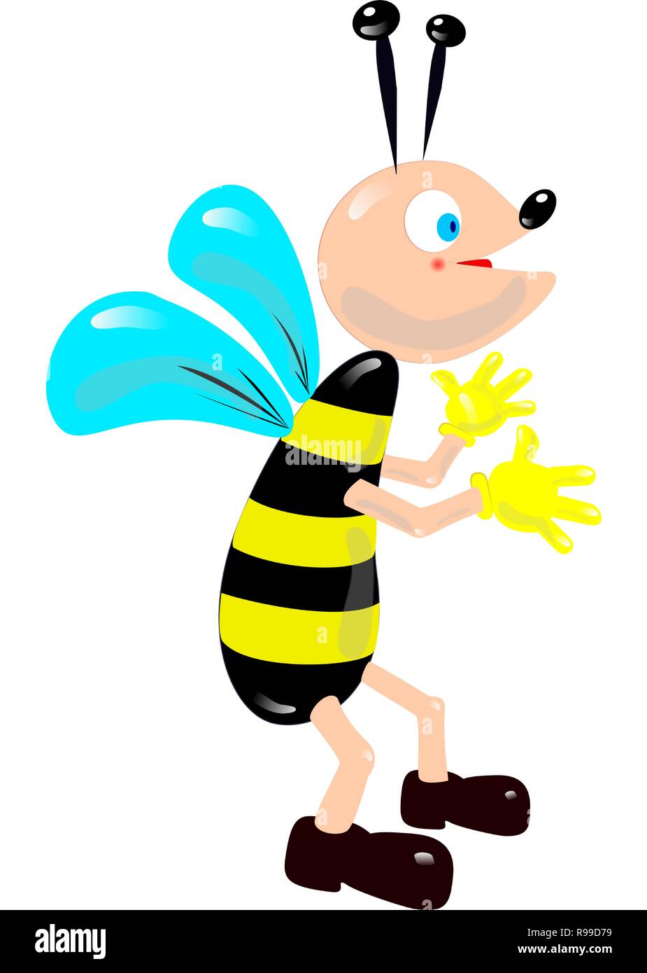 vector illustration of a bee, cartoon style Stock Vector Image & Art ...