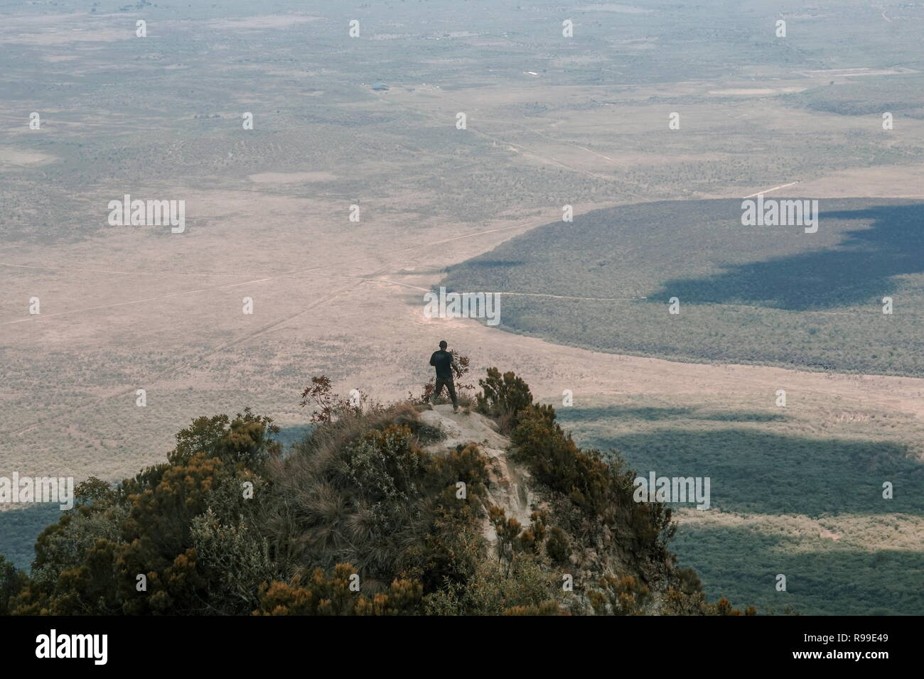 Views of Rift Valley from the top of Mount Longonot, Kenya Stock Photo ...