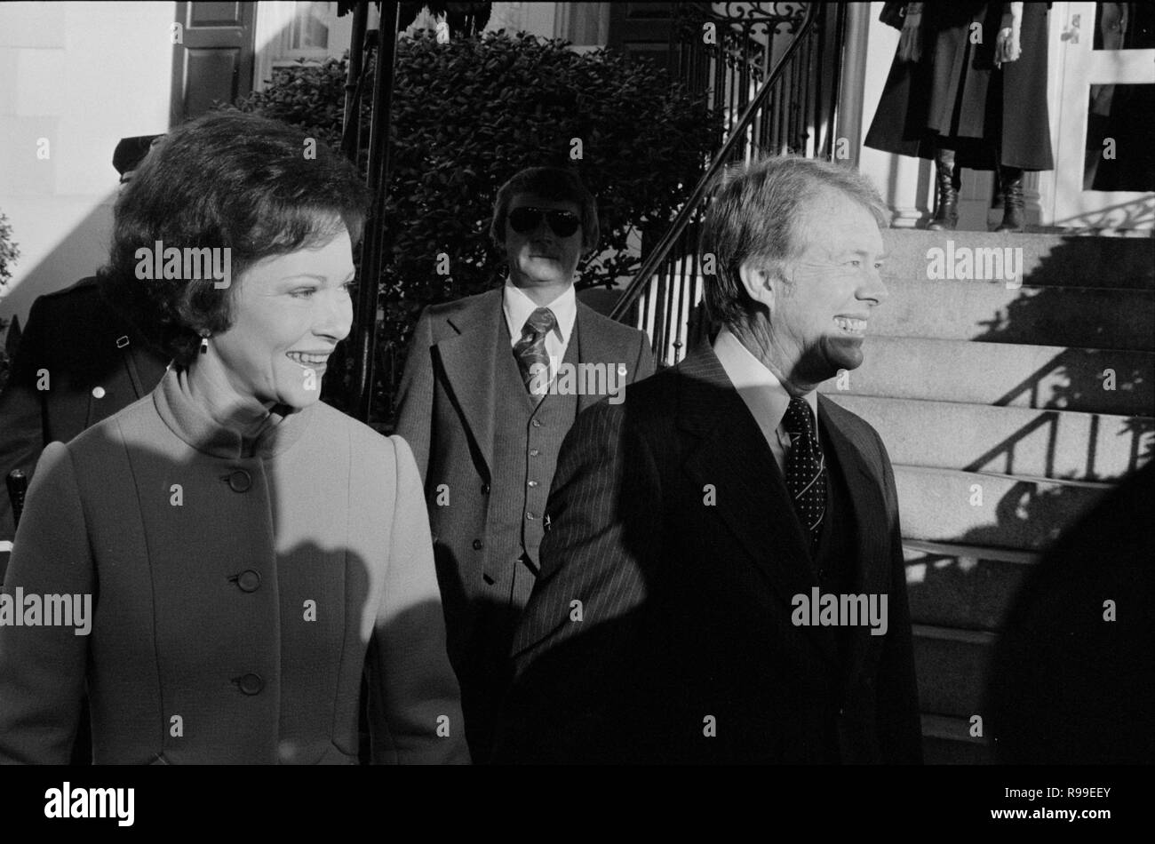 Jimmy carter 1977 inauguration Black and White Stock Photos & Images ...