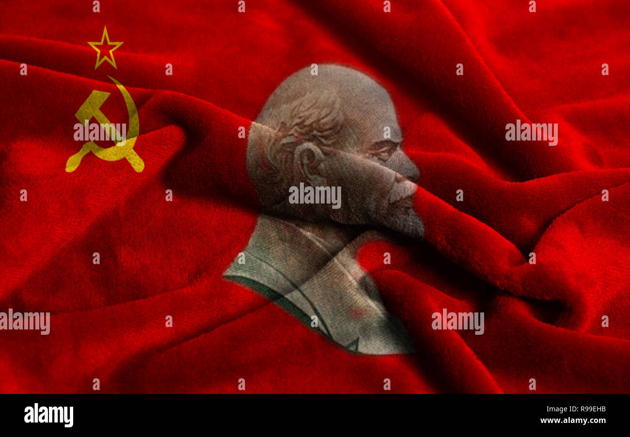 Lenin Soviet Union Flag