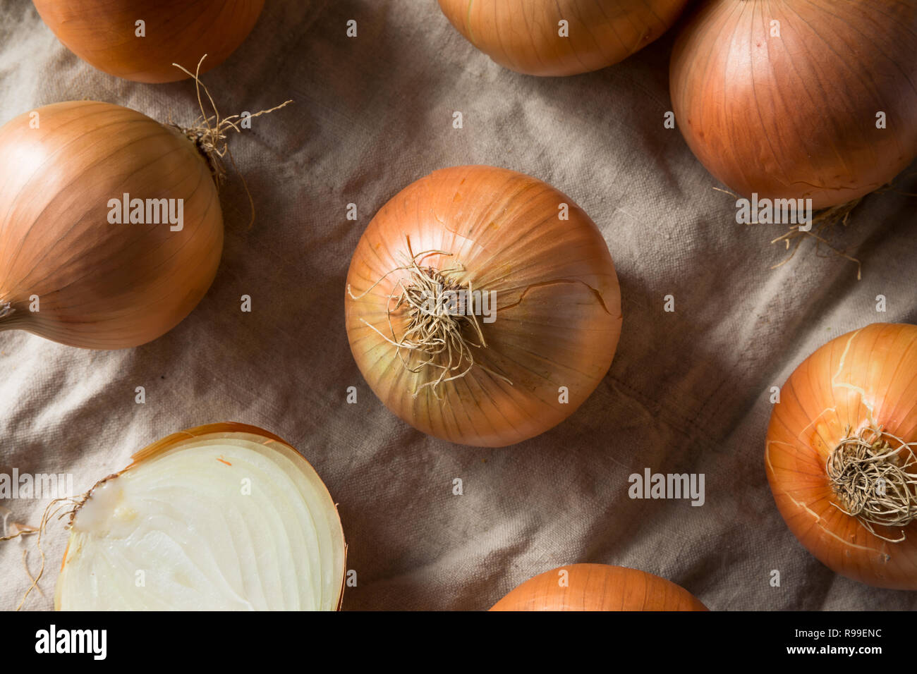Raw Organic Yellow Sweet Onions Ready to Cook Stock Photo - Alamy
