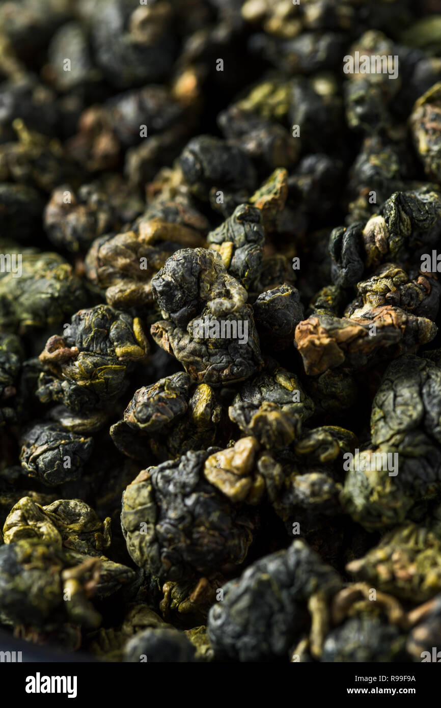 Dried Organic Oolong Pearl Tea in a Bowl Stock Photo - Alamy