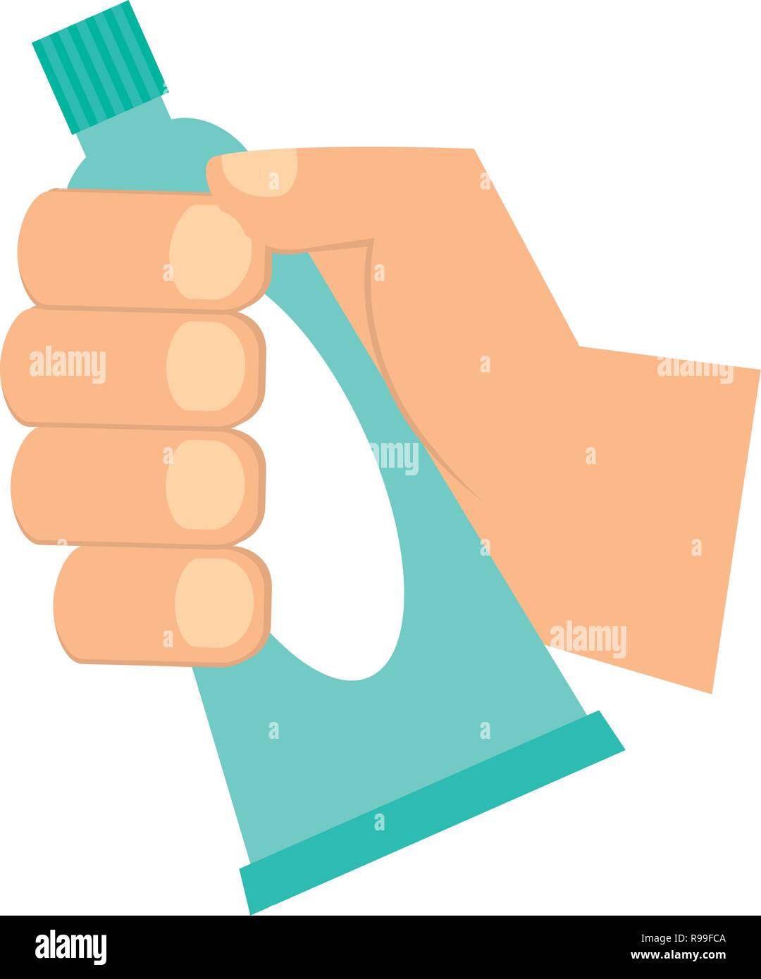 Hand holding toothpaste and toothbrush Stock Vector Images - Alamy