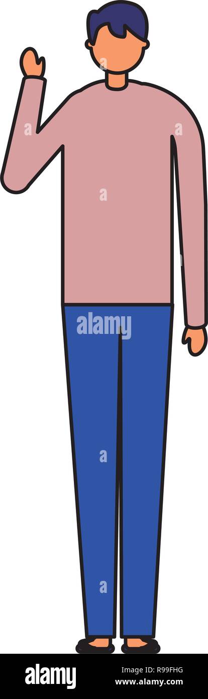 man holding toothbrush white background vector illustration Stock ...