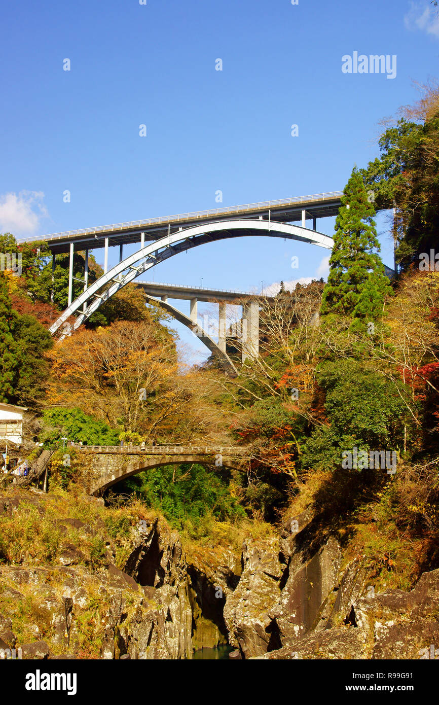 Takachiho three stage bridge hi-res stock photography and images - Alamy