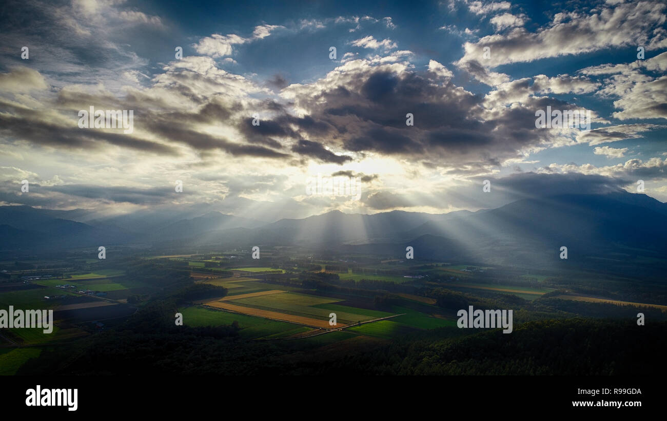 Aerial Photography of Shaft of Light Stock Photo - Alamy