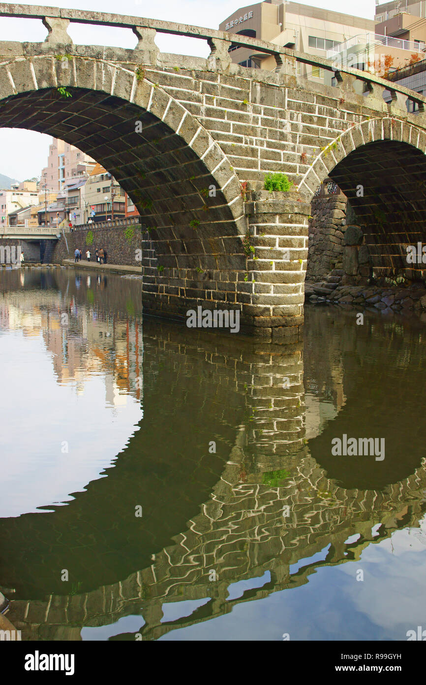 Meganebashi (Spectacles Bridge), Nagasaki Prefecture, Japan Stock Photo ...