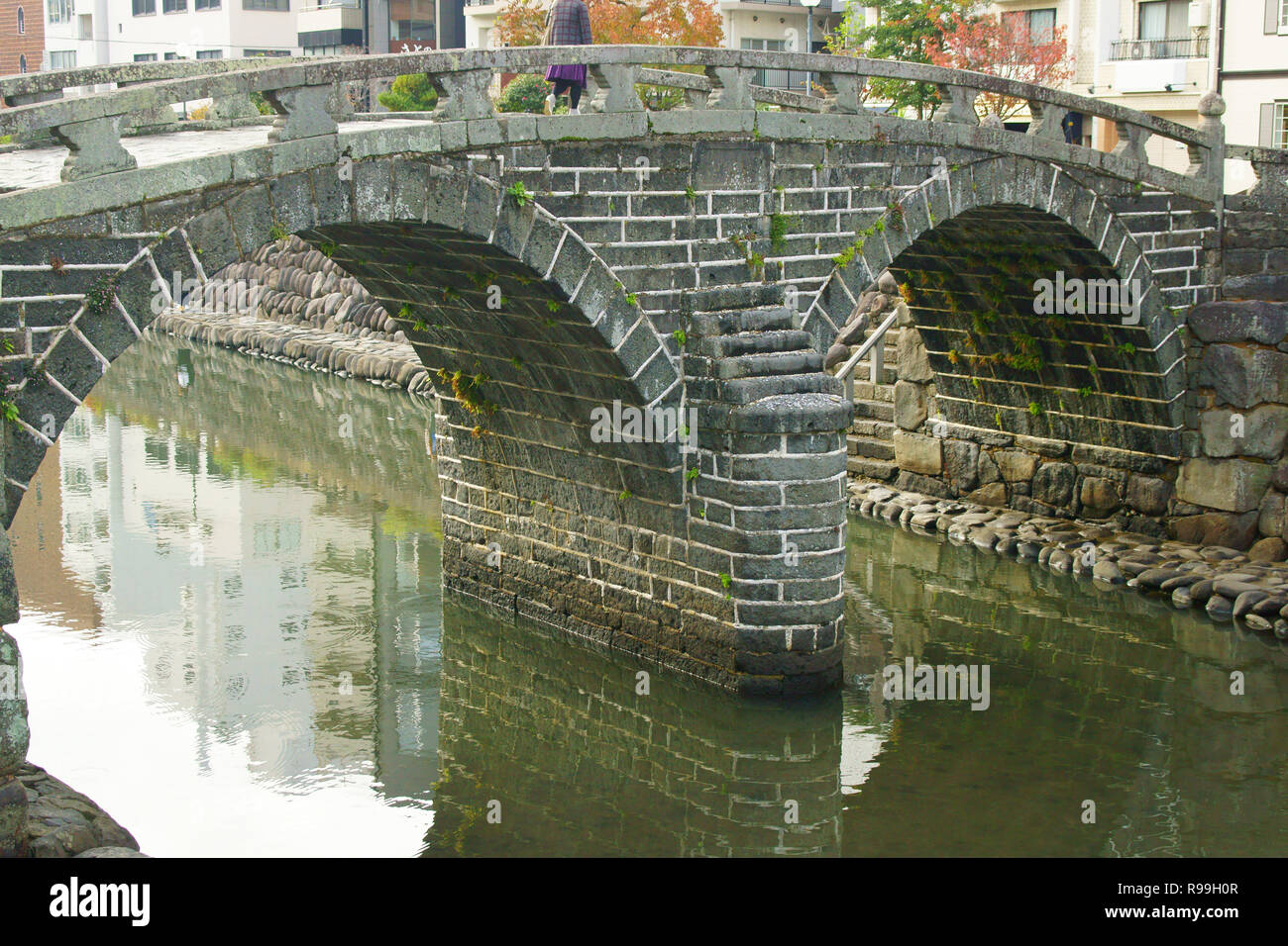 Meganebashi (Spectacles Bridge), Nagasaki Prefecture, Japan Stock Photo ...