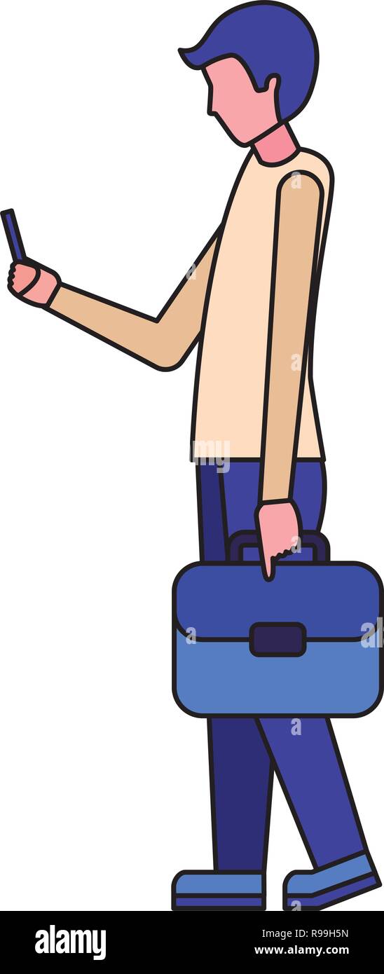 business man exercise work daily routine vector illustration Stock ...