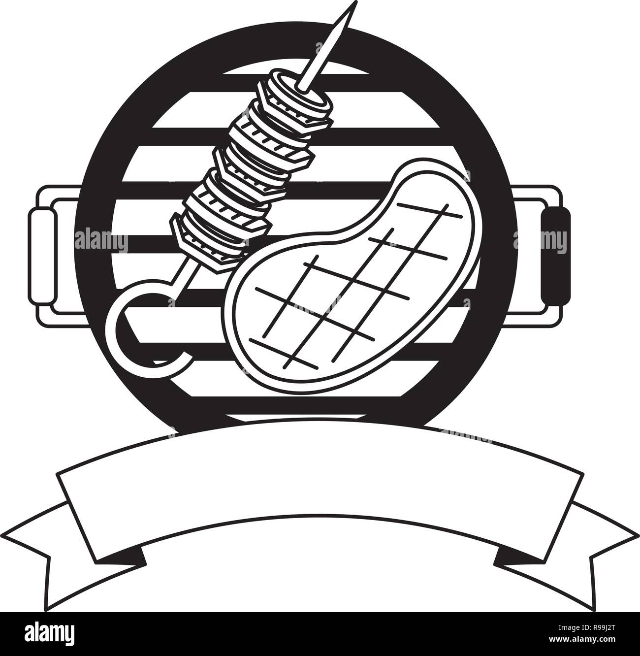 barbecue grill spatula and fork vector illustration vector illustration ...