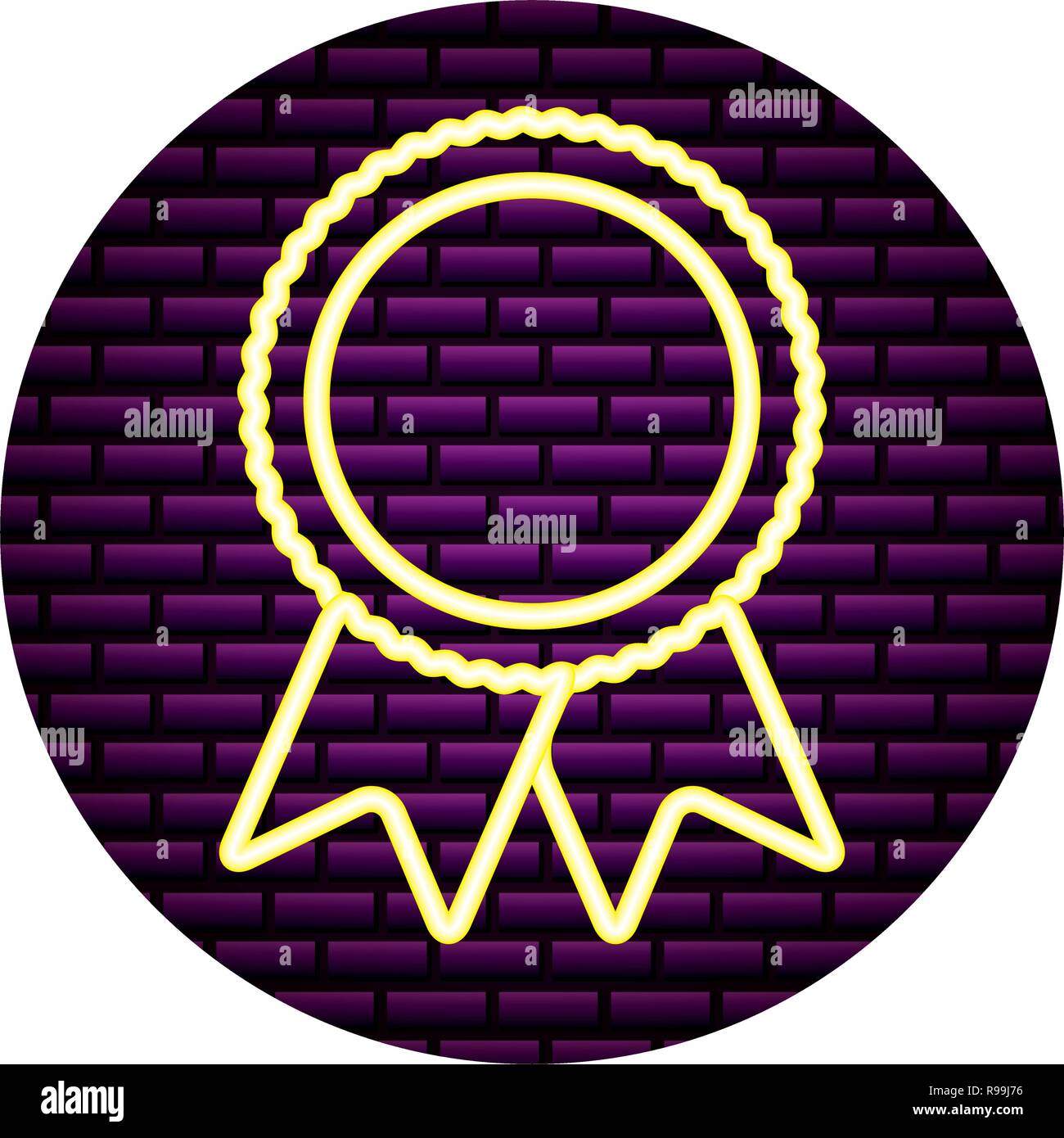 award neon on brick wall vector illustration vector illustration Stock ...