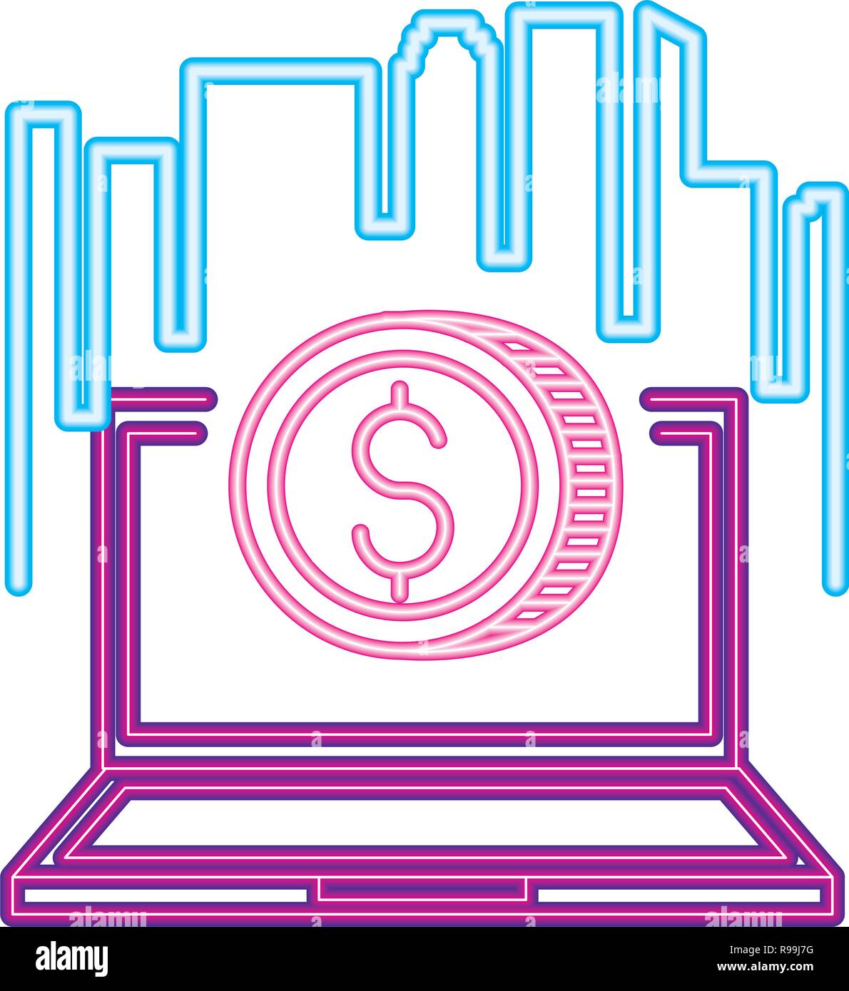 computer money coin video game vector illustration vector illustration ...