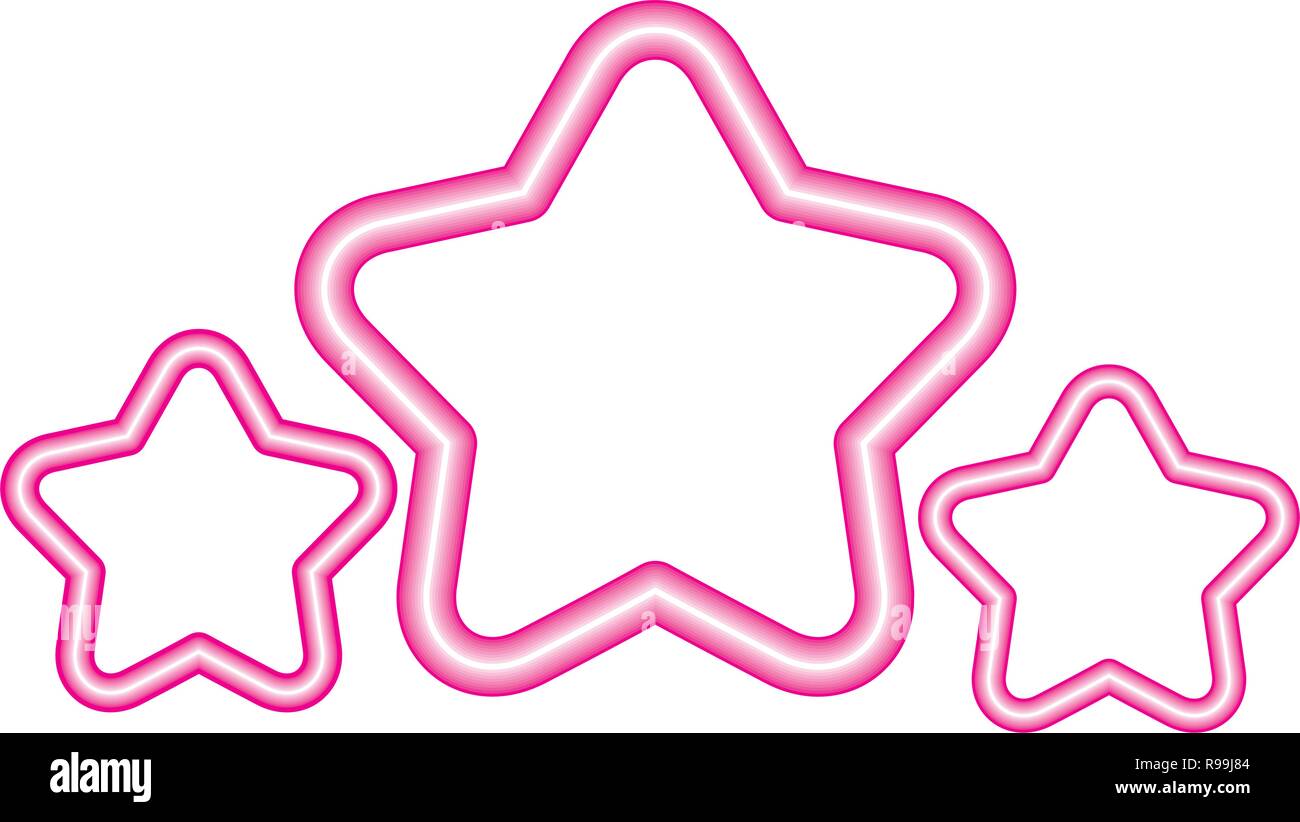 neon light stars decoration ornament vector illustration vector ...