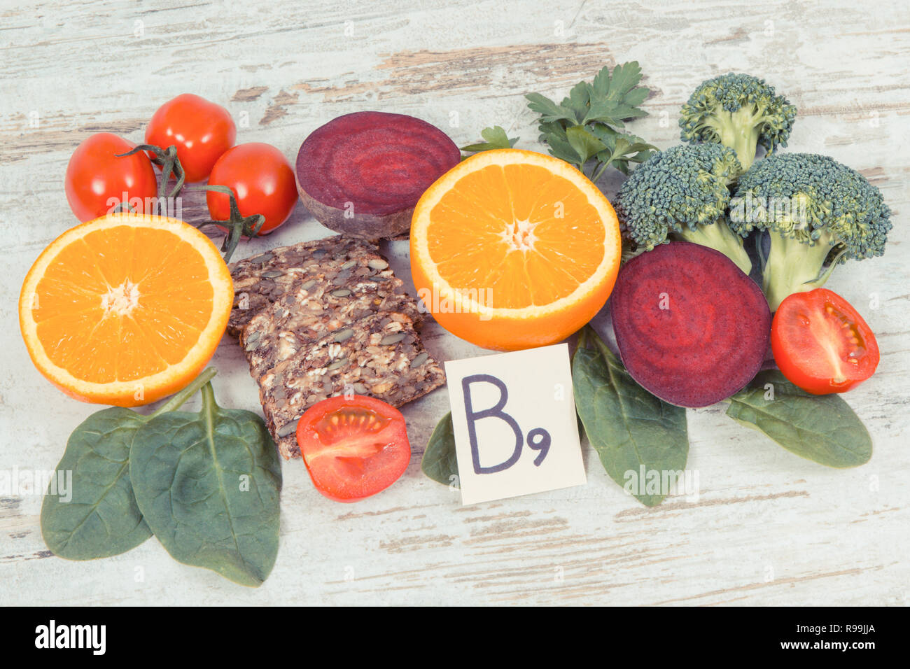 Nutritious products containing vitamin B9, natural sources of minerals ...