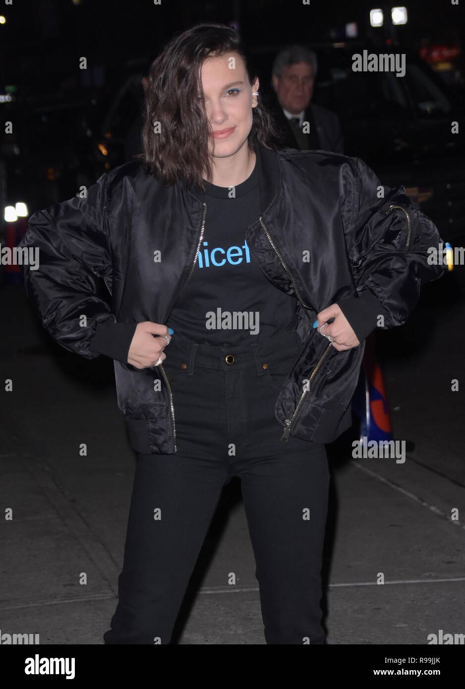 Millie bobby brown late show hi-res stock photography and images - Alamy