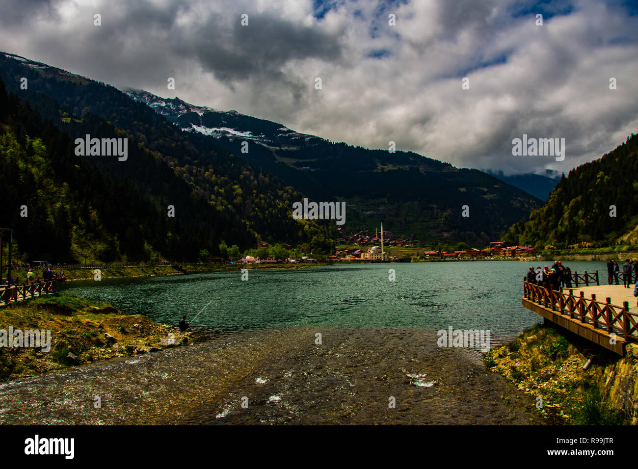 The beautiful and famoous Uzungol lake in city of Trabzon, Turkey 22.04 ...