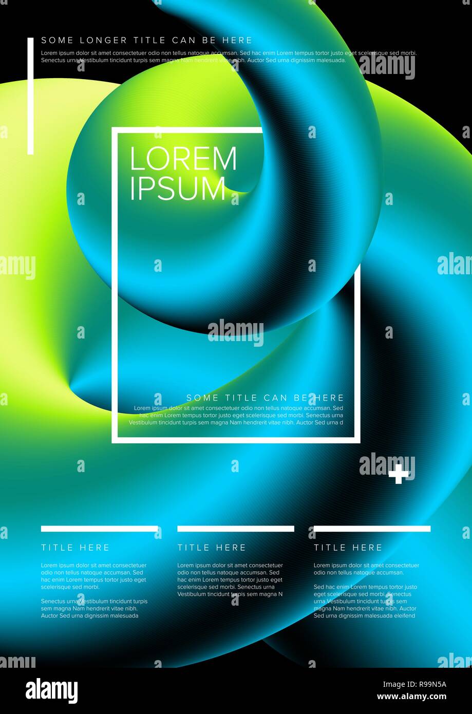 Modern vector flyer poster template with sample content Stock Vector ...