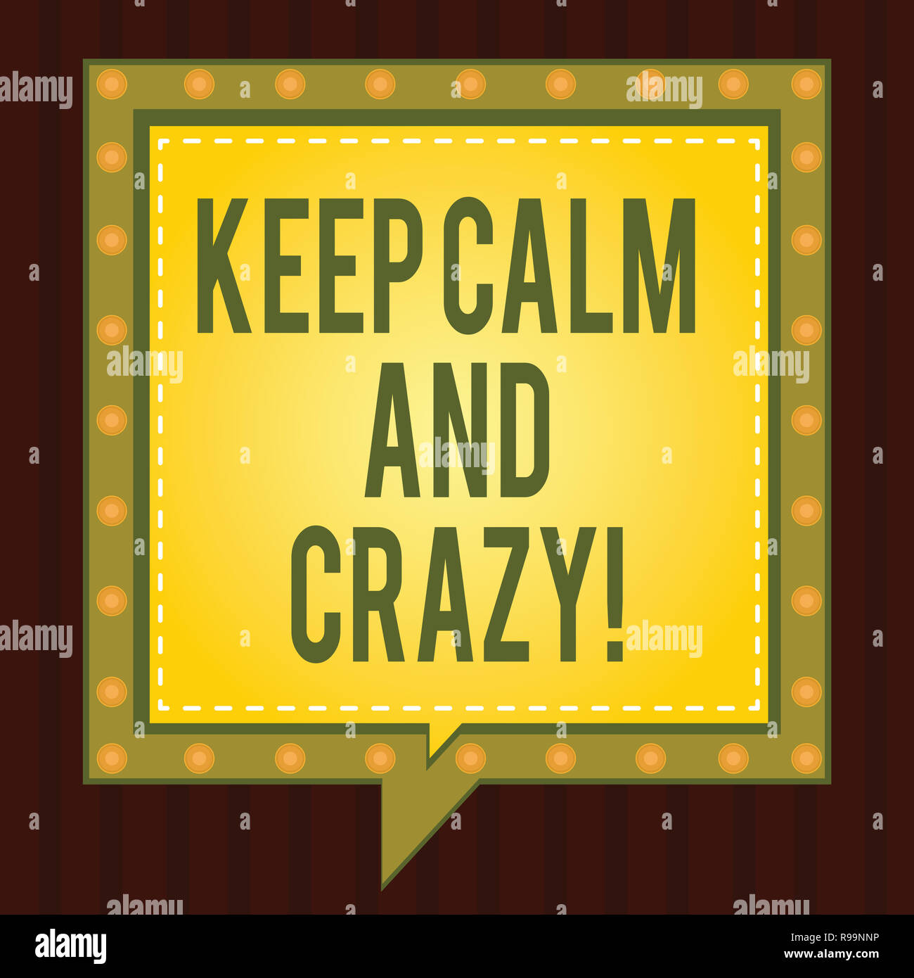 Conceptual hand writing showing Keep Calm And Crazy. Business photo ...