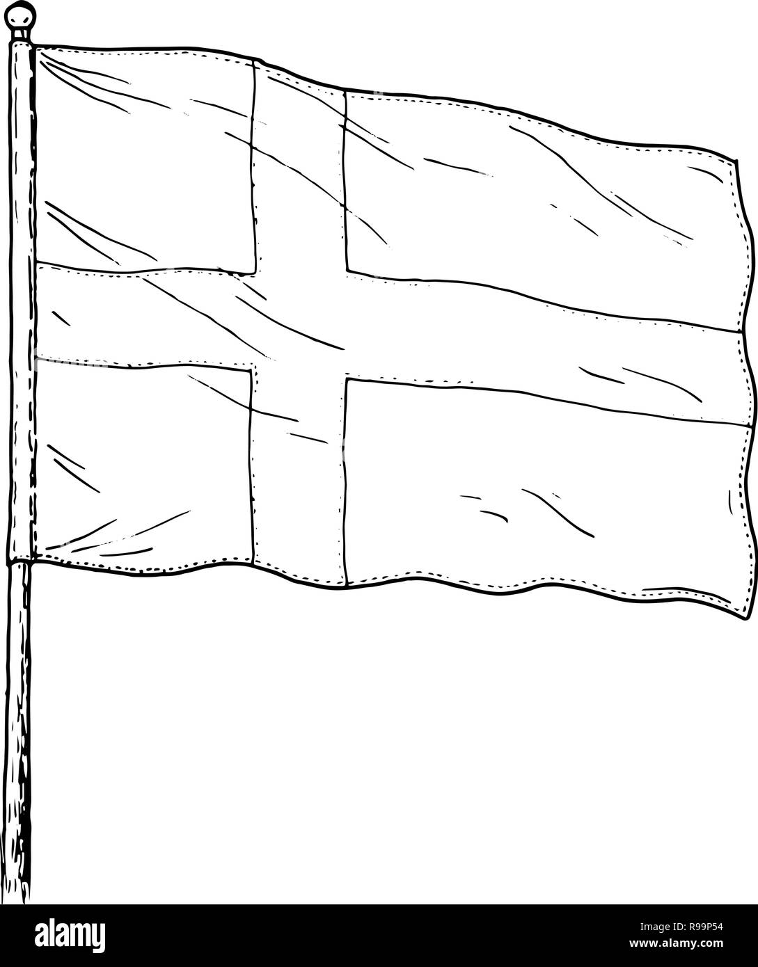 Finland Flag Coloring Page