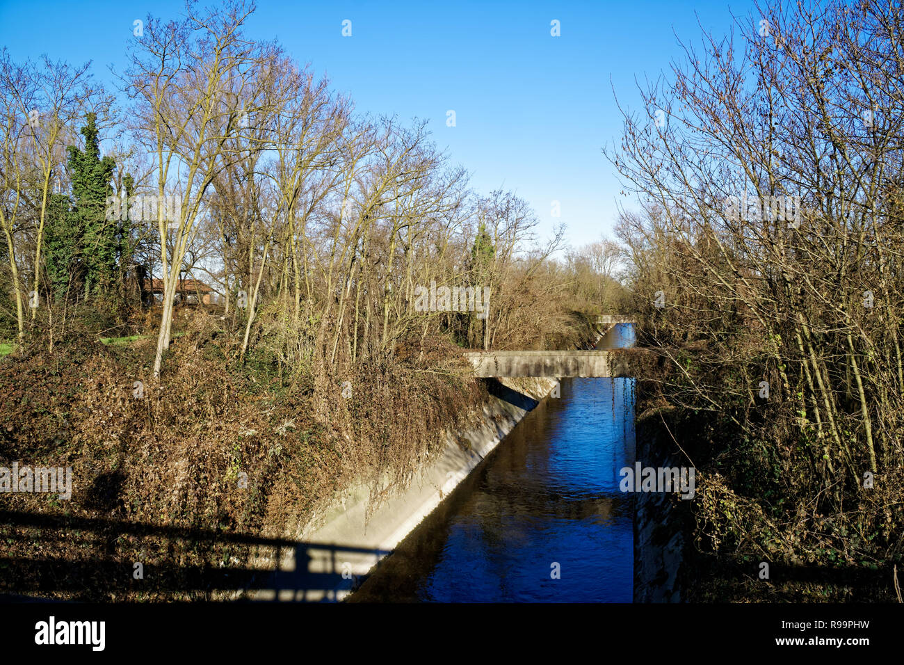 Water canal which is a source of natural water flowing from the ...