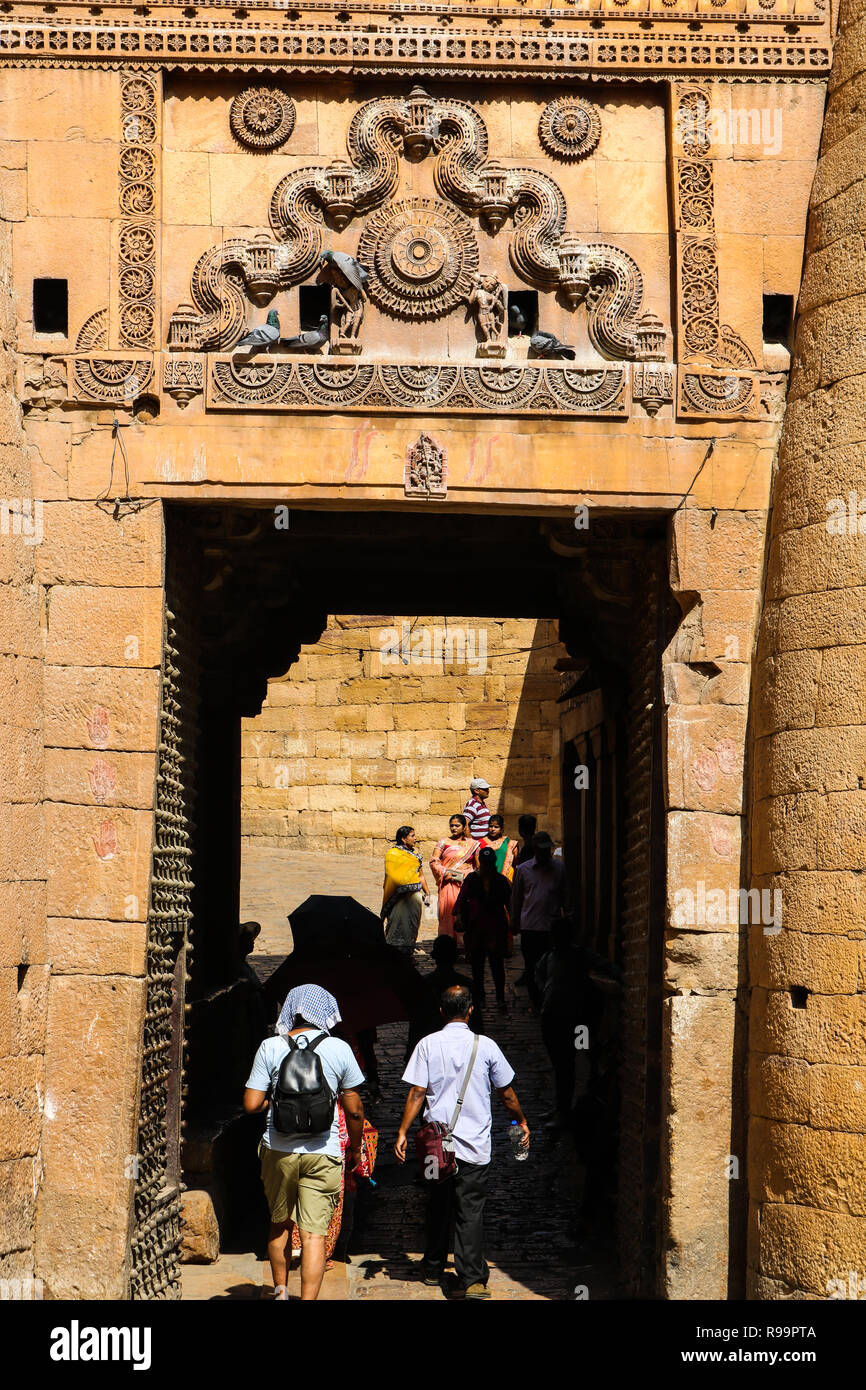 The Entrance Gate of Jaisalmer Fort (Golden Fort), built-in 1156 AD by ...