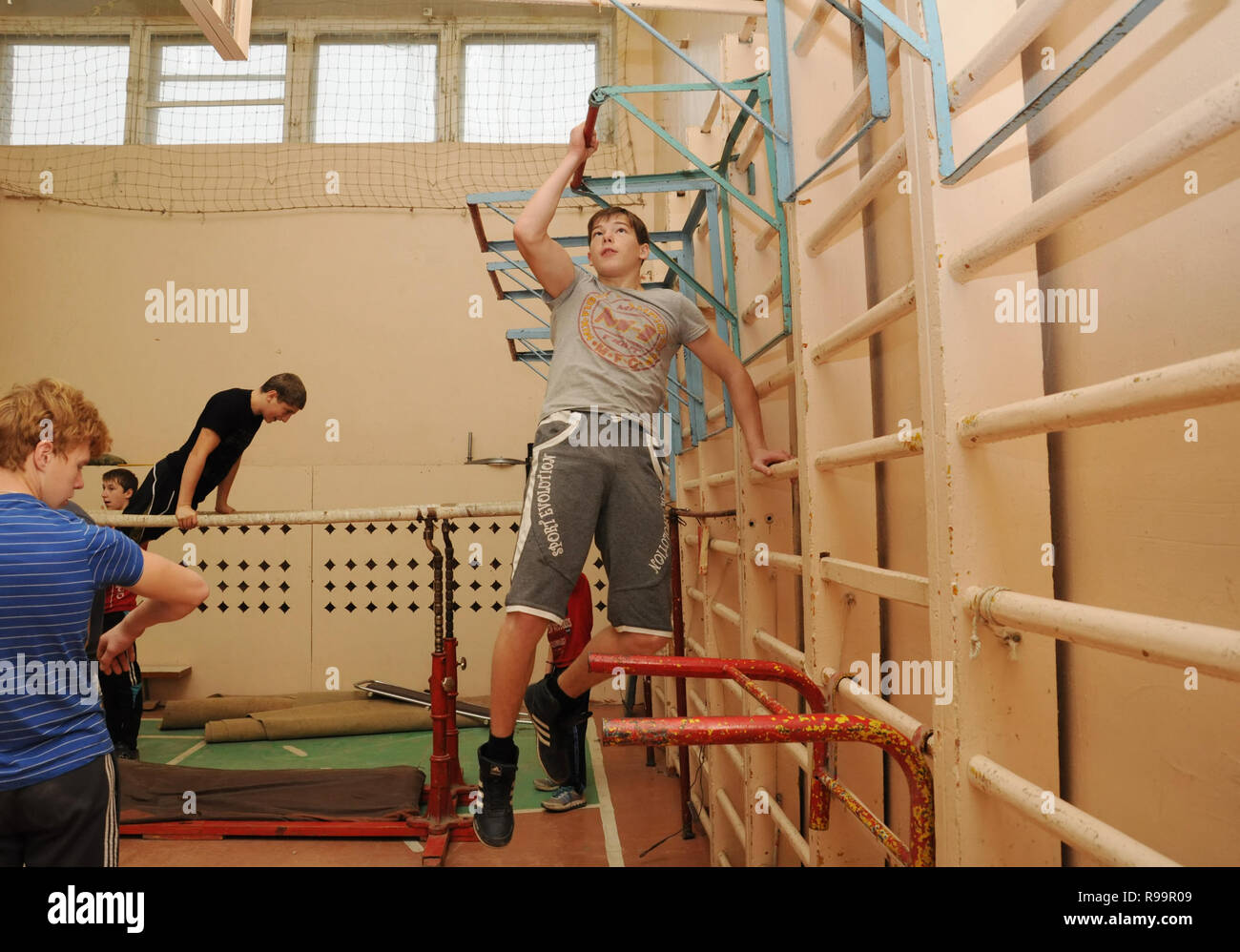 Gymnastics wall bars hi-res stock photography and images - Alamy