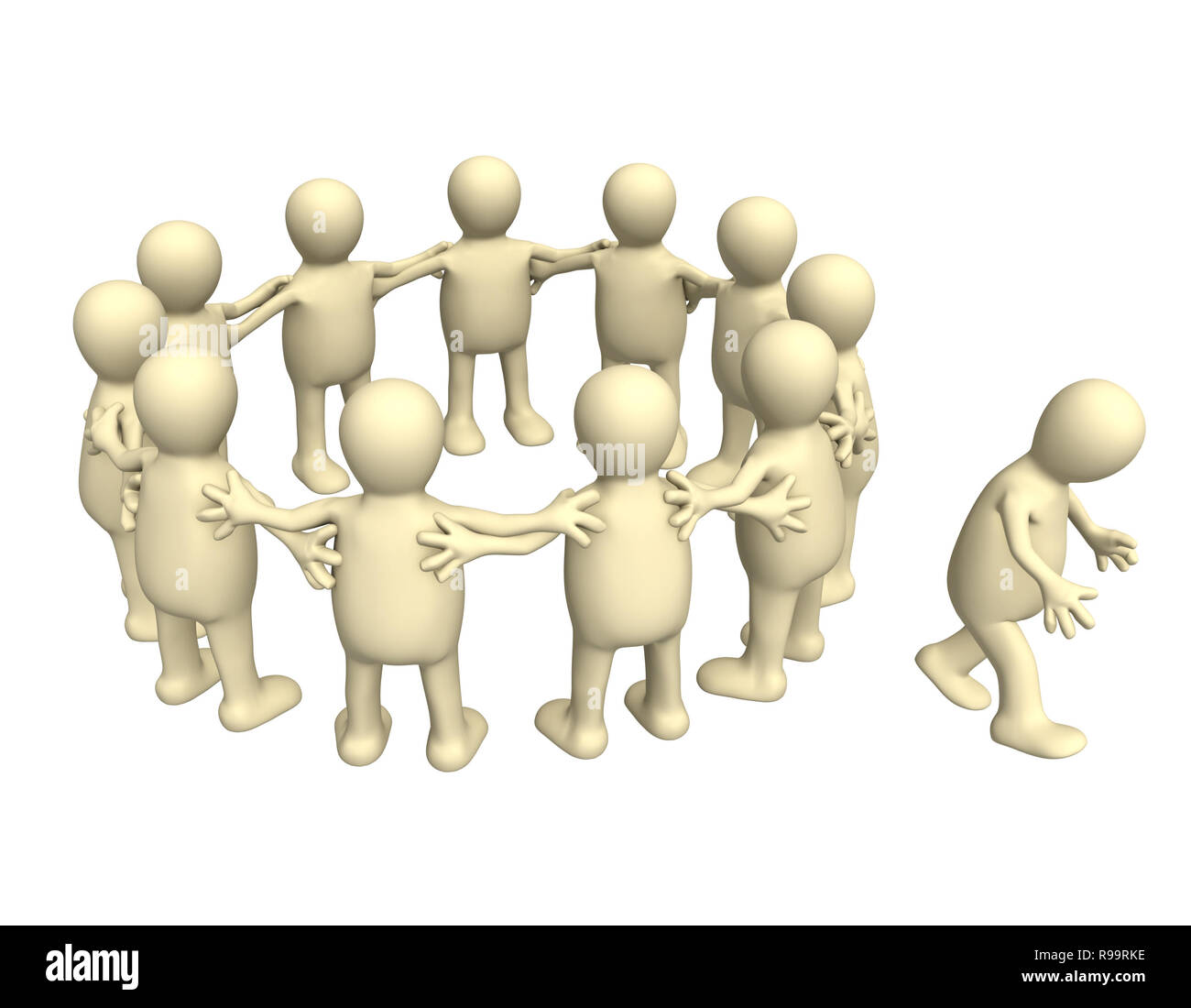 Isolated Person From A Group